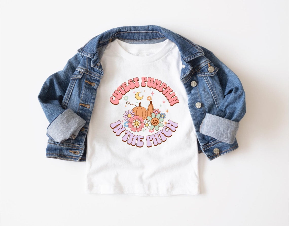 Cutest Pumpkin In The Patch T-Shirt, Girls Thanksgiving Shirts, Cute ...