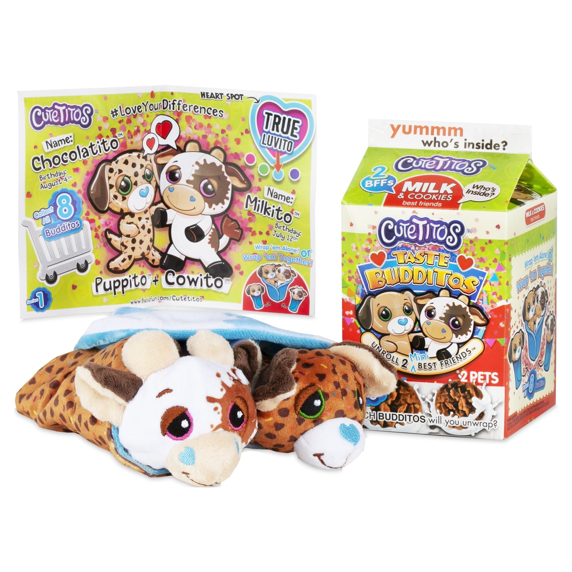 Cutetitos Taste Budditos Milk & Cookies - 2 Collectible Plush Mini ...