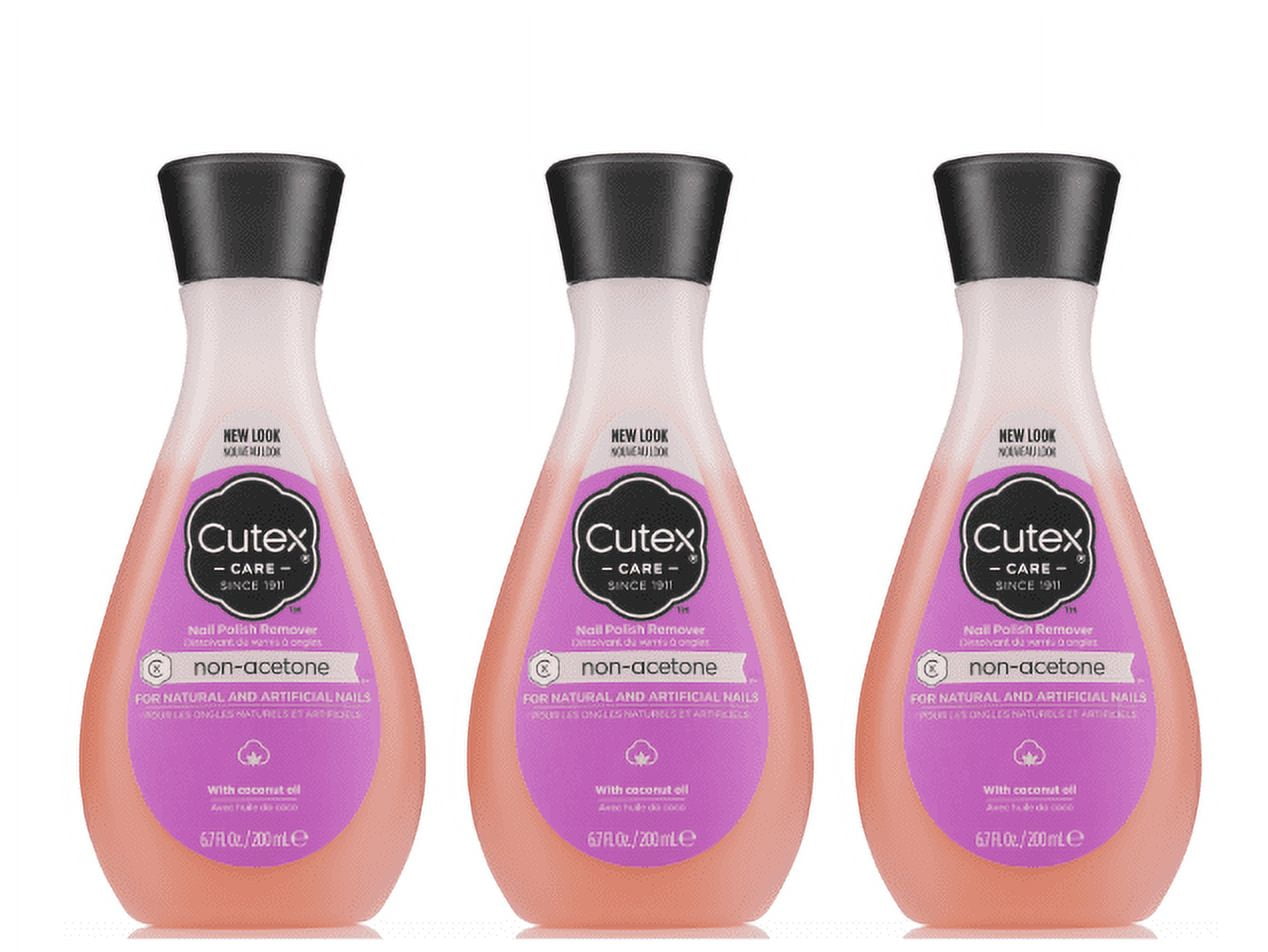 Cutex (3-Pack) Non-Acetone Nail Polish Remover w/ Coconut Oil 6.7fl oz ...