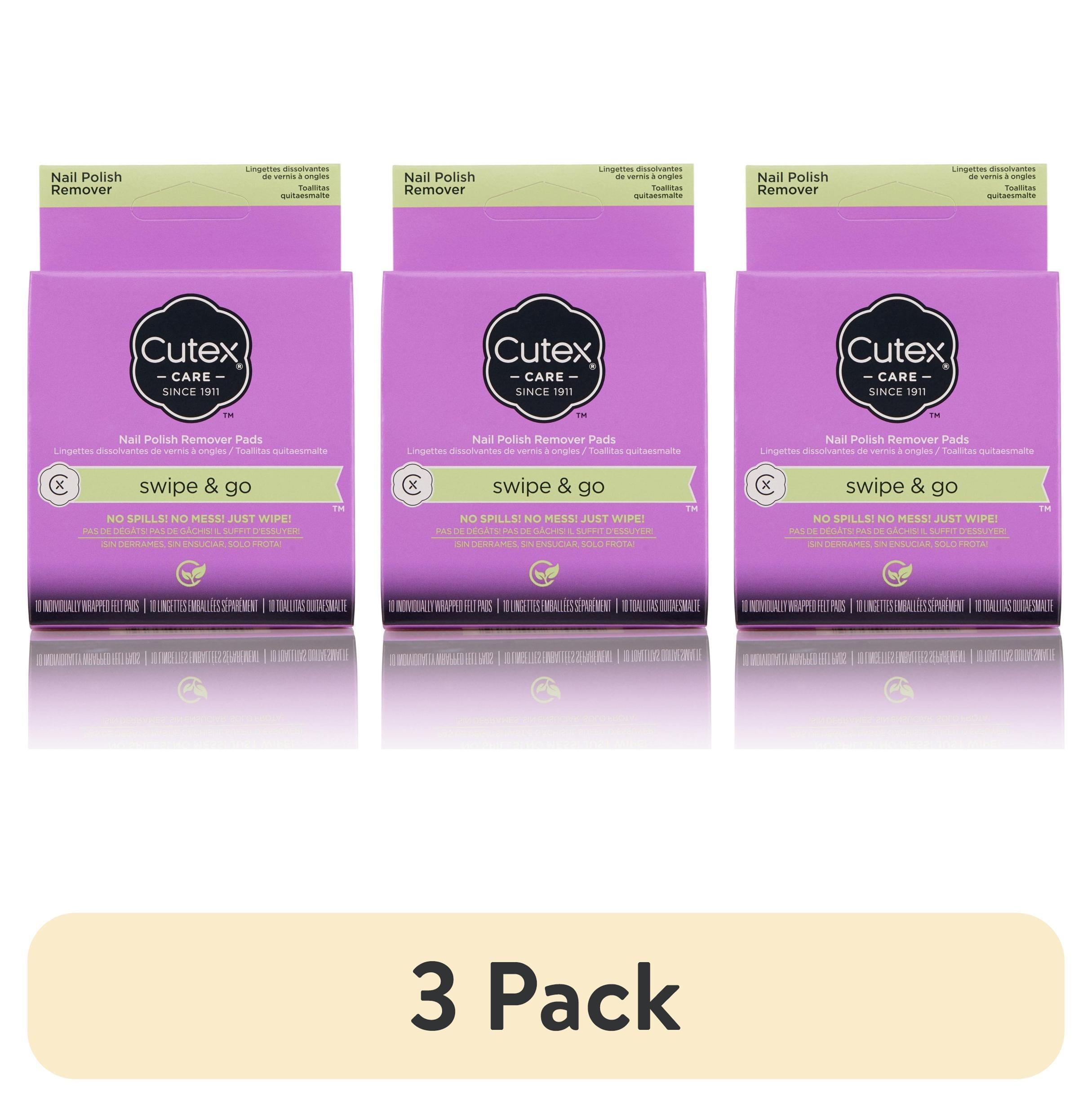 (3 pack) Cutex Care Swipe and Go Nail Polish Remover Pads, 10 Count ...