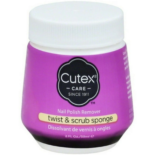 Cutex Nail Polish Remover Twist & Scrub Sponge, 2 oz, 2 Pack - Walmart.com