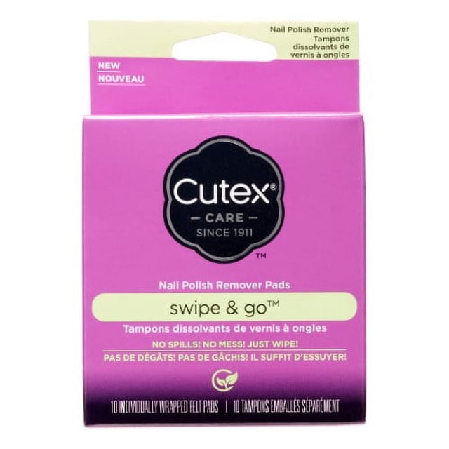 Cutex Swipe and Go Nail Polish Remover Pads (Pack of 2) - Walmart.com