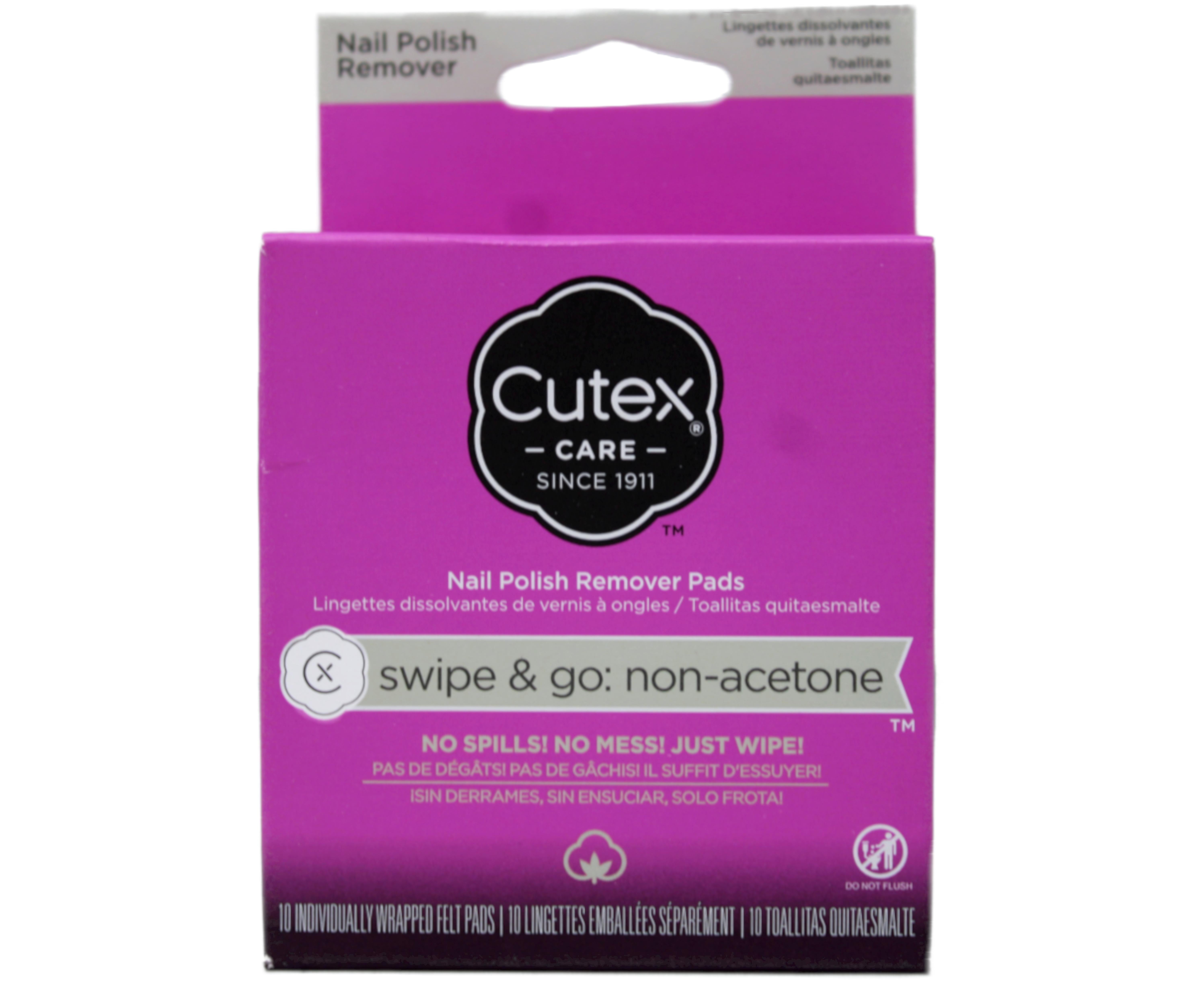 Cutex Swipe and Go Non-Acetone Remover Pads (Pack of 18) - Walmart.com