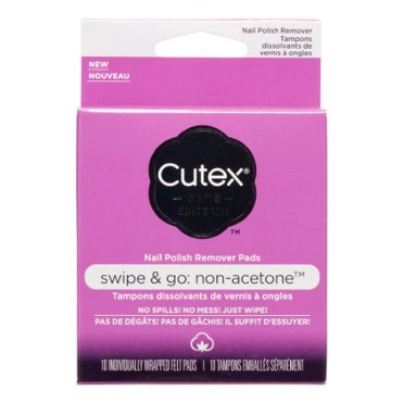 2 Pack - Cutex CUTEX REMOV NR SWIPE&GO PADS 10 ct - Walmart.com