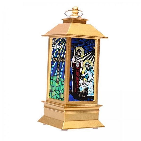 Cuticate 3xChristmas Decor LED Jesus Lantern for Garden Home Living ...