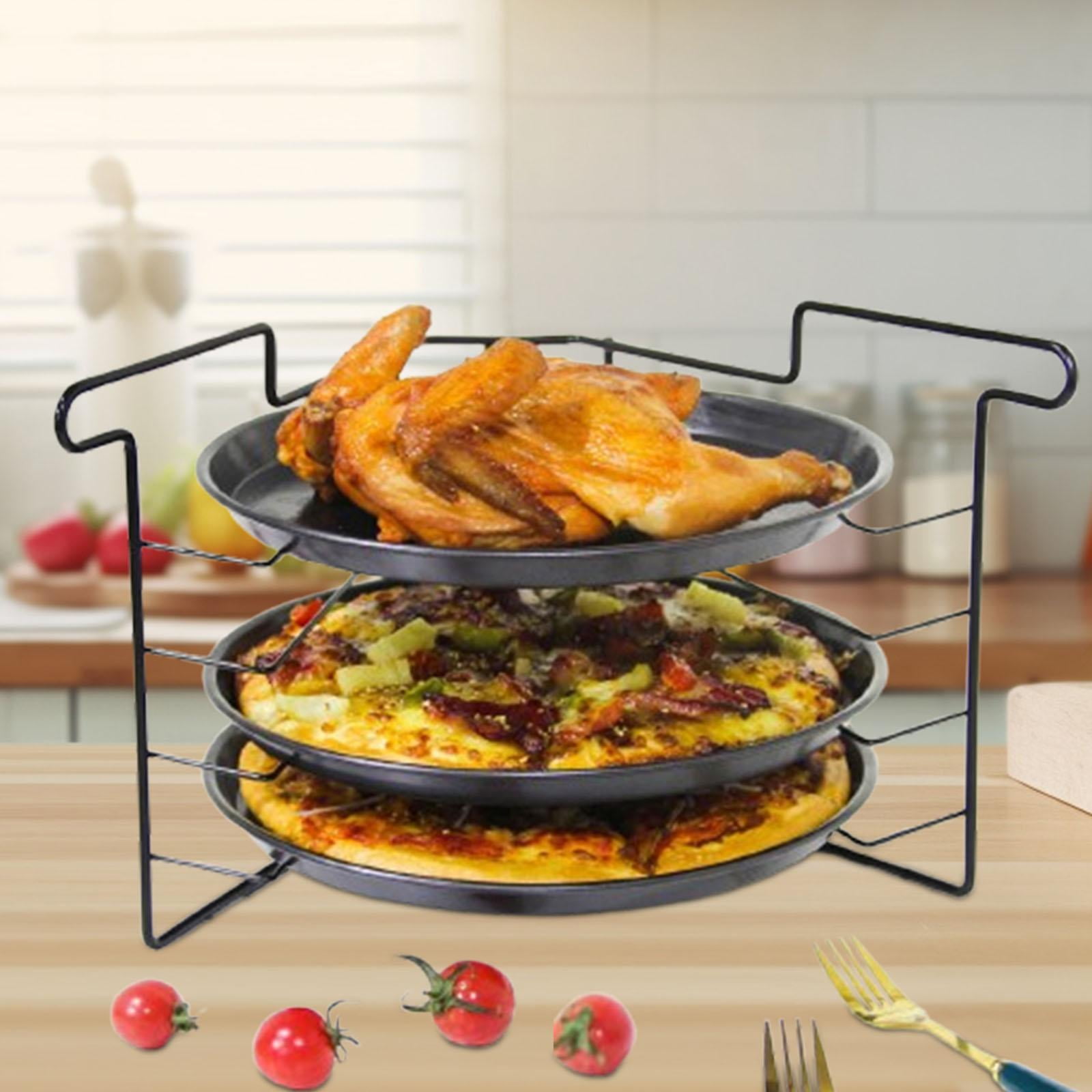 Cuticate Pizza Pan Rack Multipurpose 4 Tier Display Stand for Party ...