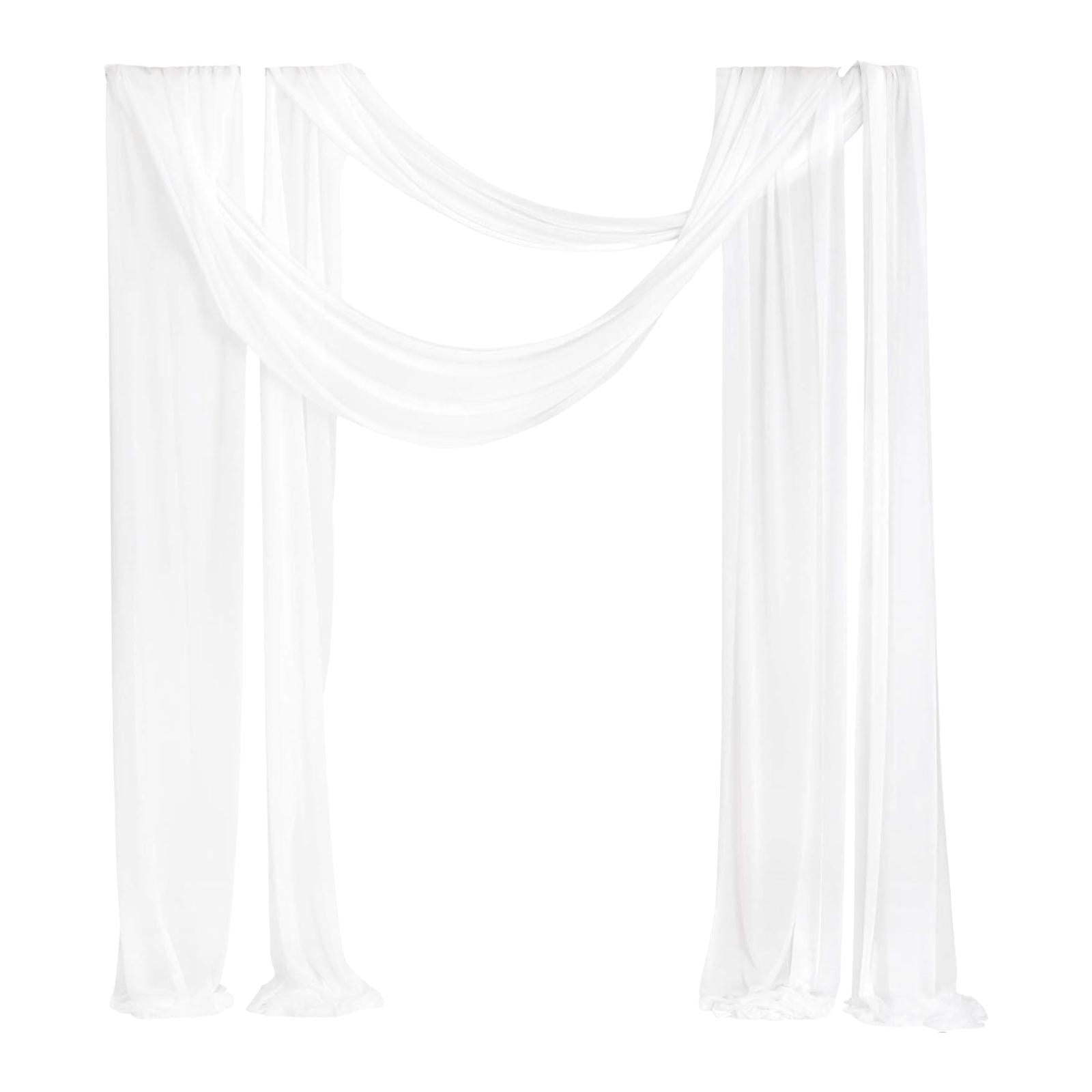 Cuticate Wedding Arch Chiffon Drape Table Runner Panel for Stage Party ...