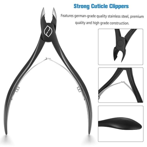 Cuticle Cutters 1/2 Jaw - Professional Stainless Steel Cuticle Clippers ...