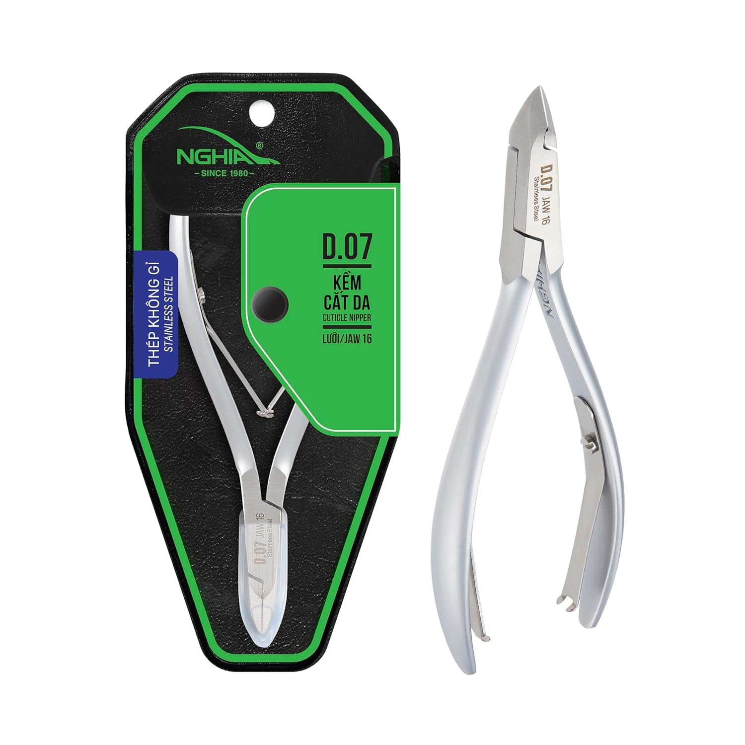 Cuticle Nipper - D-07 JAW 16 | Stainless Steel | Durable and | Ergonomic Design | Grey Plated ...