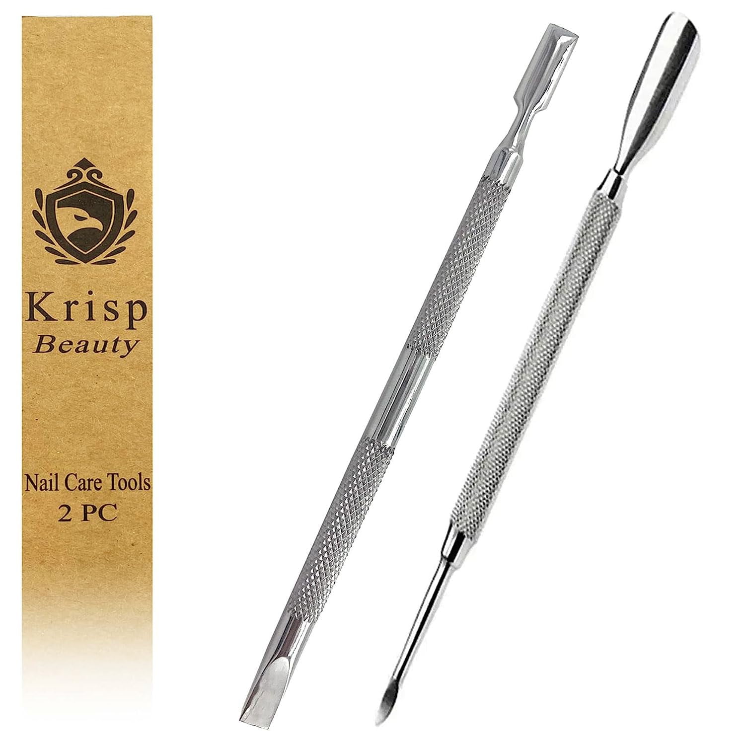 Cuticle Pusher Dual Sided - Sharp Edge Spoon Shaped Double Ended ...