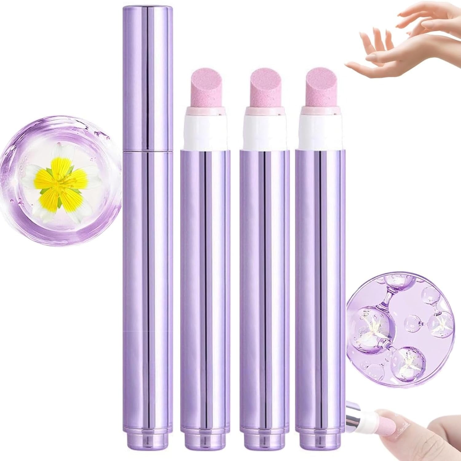 Cuticle Pusher Pen,3-In-1 Nail Care Pen with Essence Oil, Hydration ...