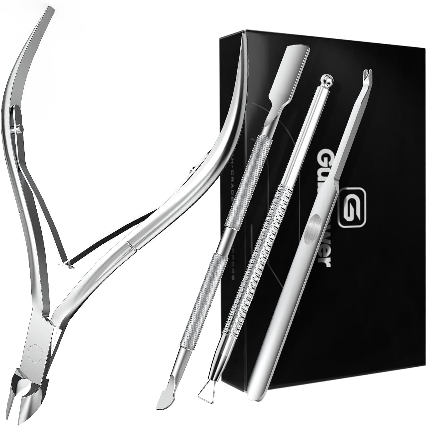 Cuticle Trimmer with Cuticle Pusher and Cutter Cuticle Nippers & Cutter ...