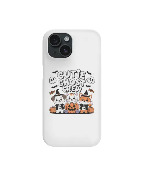 Cutie Ghost Crew Halloween Spooky Phone Case for iPhone 16 15 14 13 12 ...