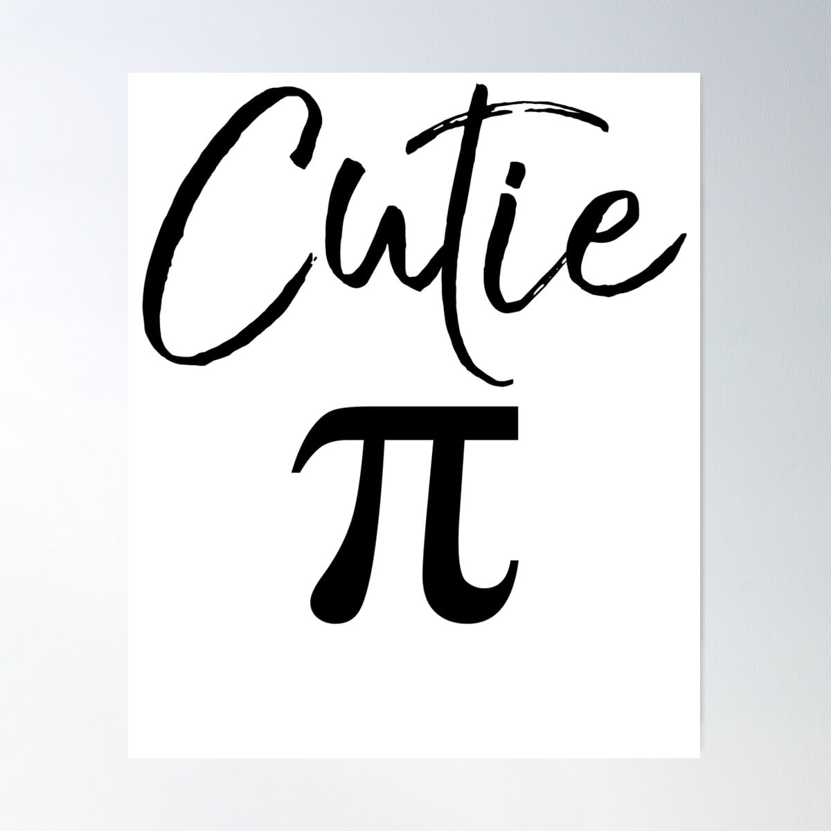 Cutie Pi Funny Math Pun Math Joke Poster Wall Art, Modern Wall Decor ...