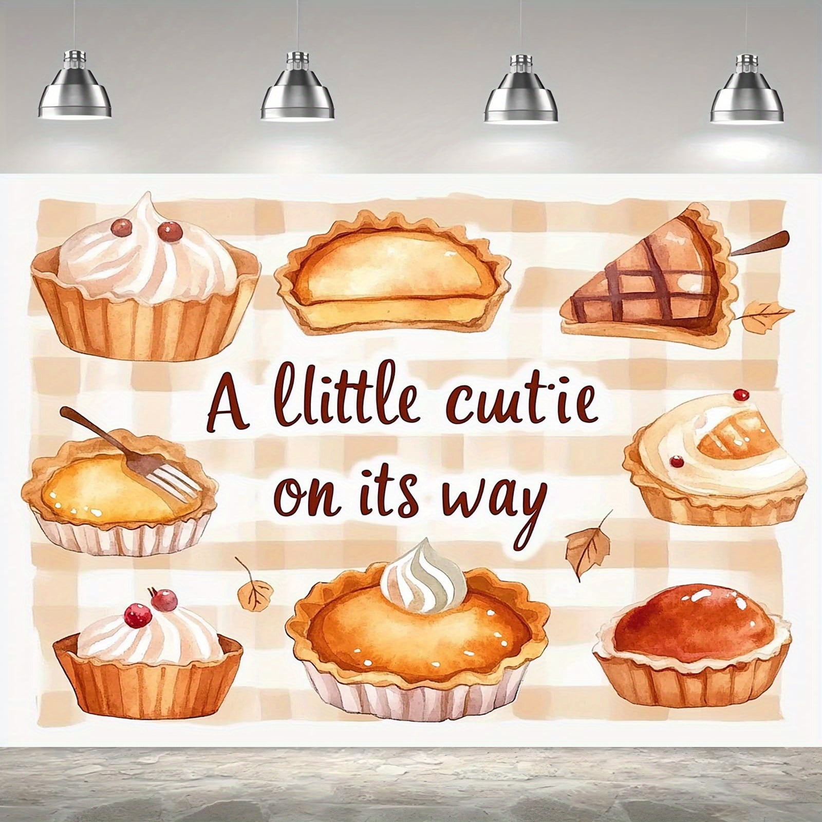 Cutie Pie Baby Shower Backdrop A Little Cutie on Its Way Photography Background Warmth and ...