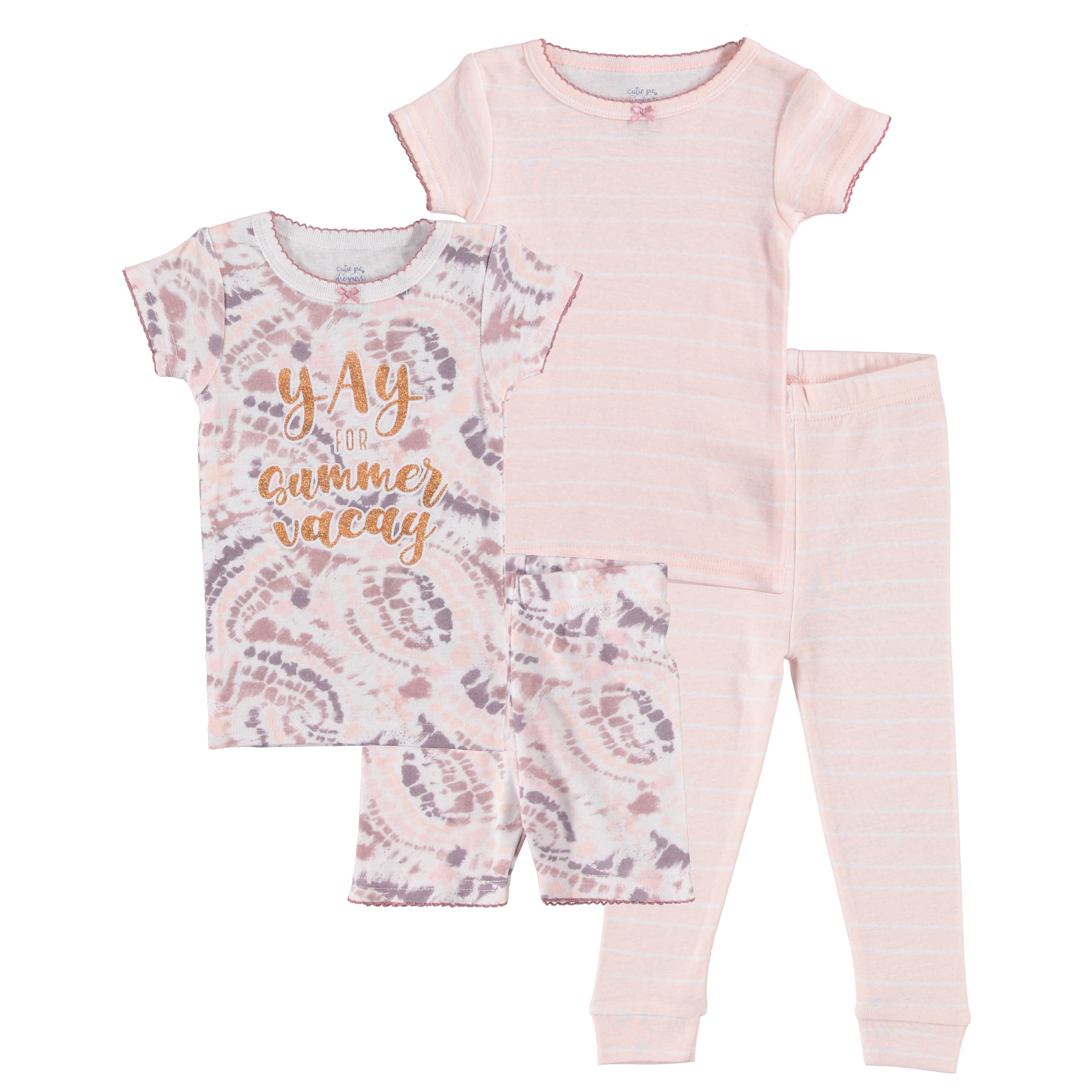 Cutie Pie Dreamers Baby Girl & Toddler Girl 4 PC Tight Fit Cotton ...