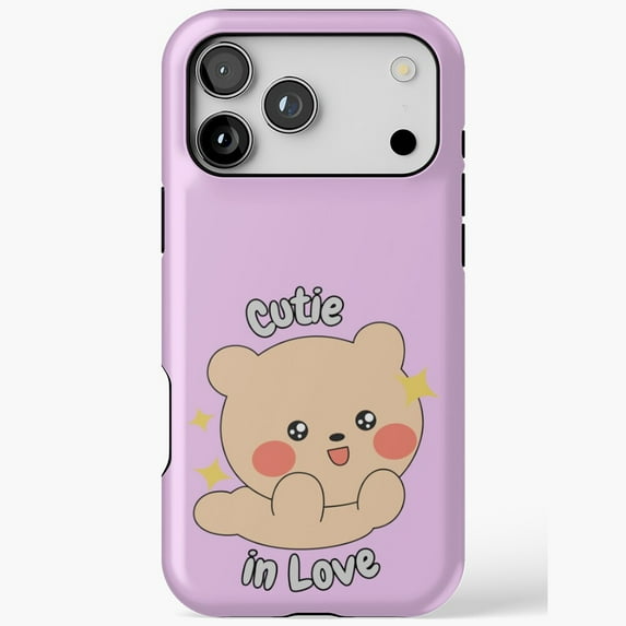 Cutie Teddy Bear In Love Art Phone Case for iPhone 11 12 13 14 15 16 17 ...