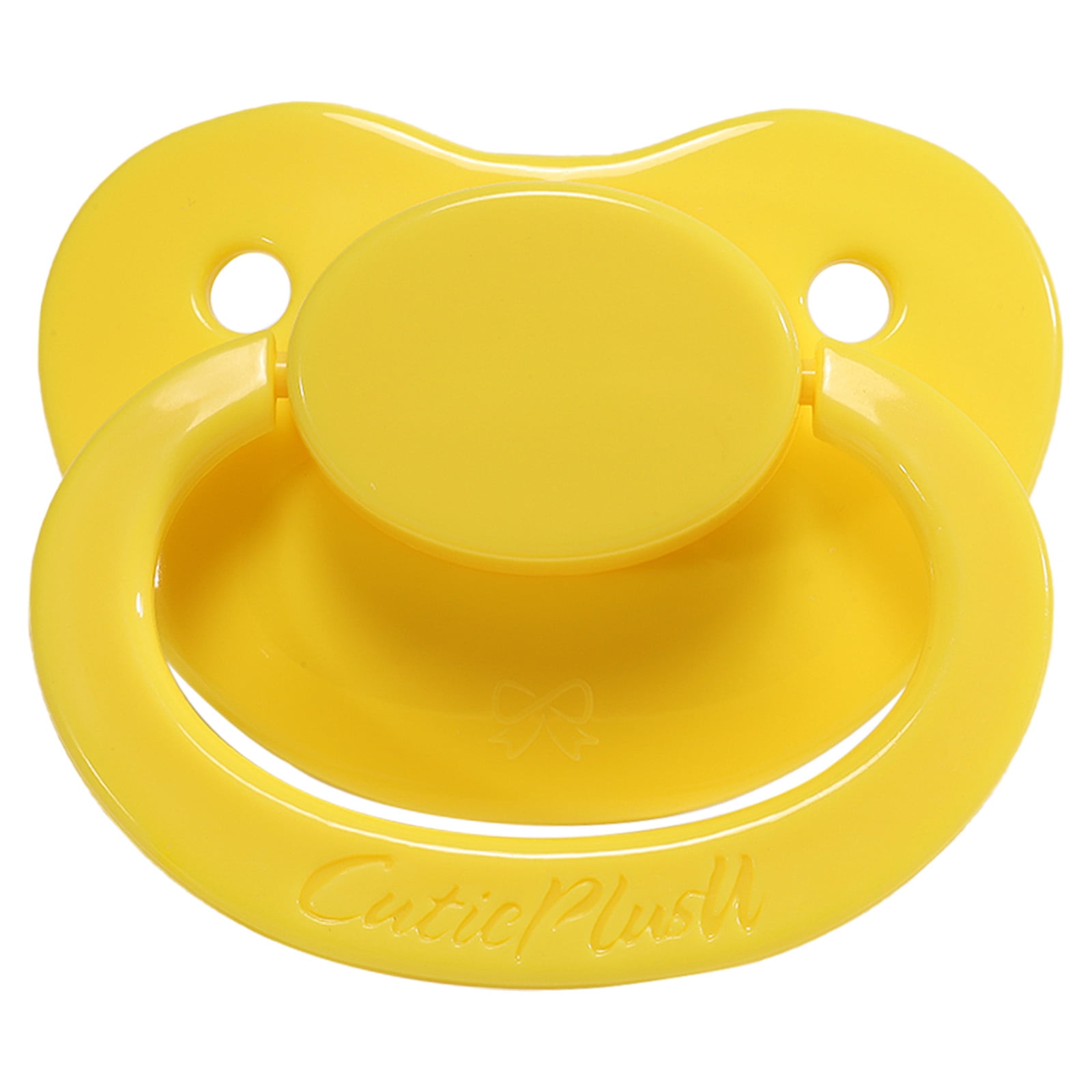 CutiePlusU Adult Sized Pacifier Big Shield Dummy for Adult Yellow ...