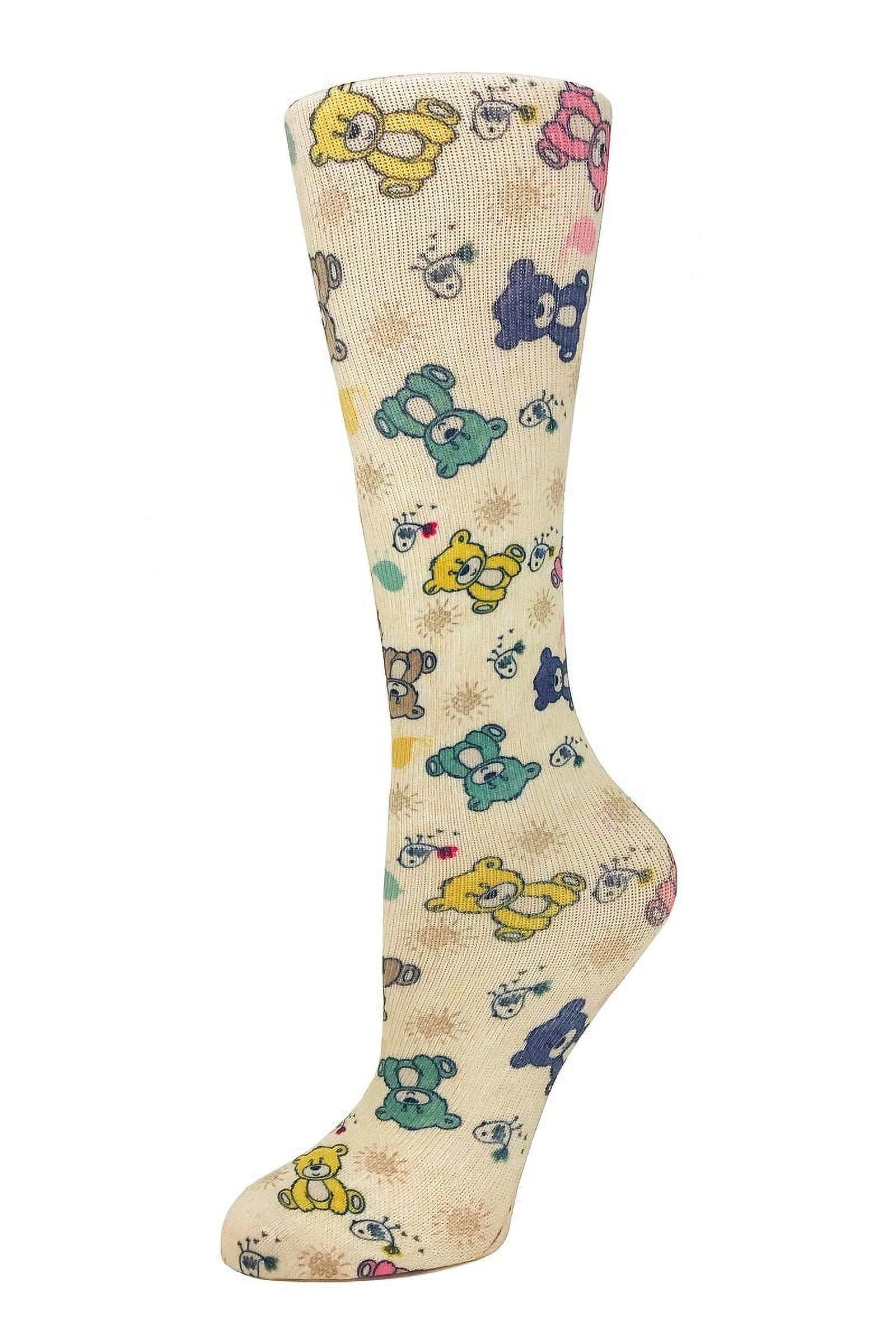 Cutieful Compression Socks Animal Prints Wide Calf Color: Teddy Bears ...