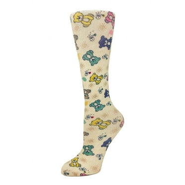 Cutieful Compression Socks Prints Wide Calf Color: Vibrant Leaves, Size ...