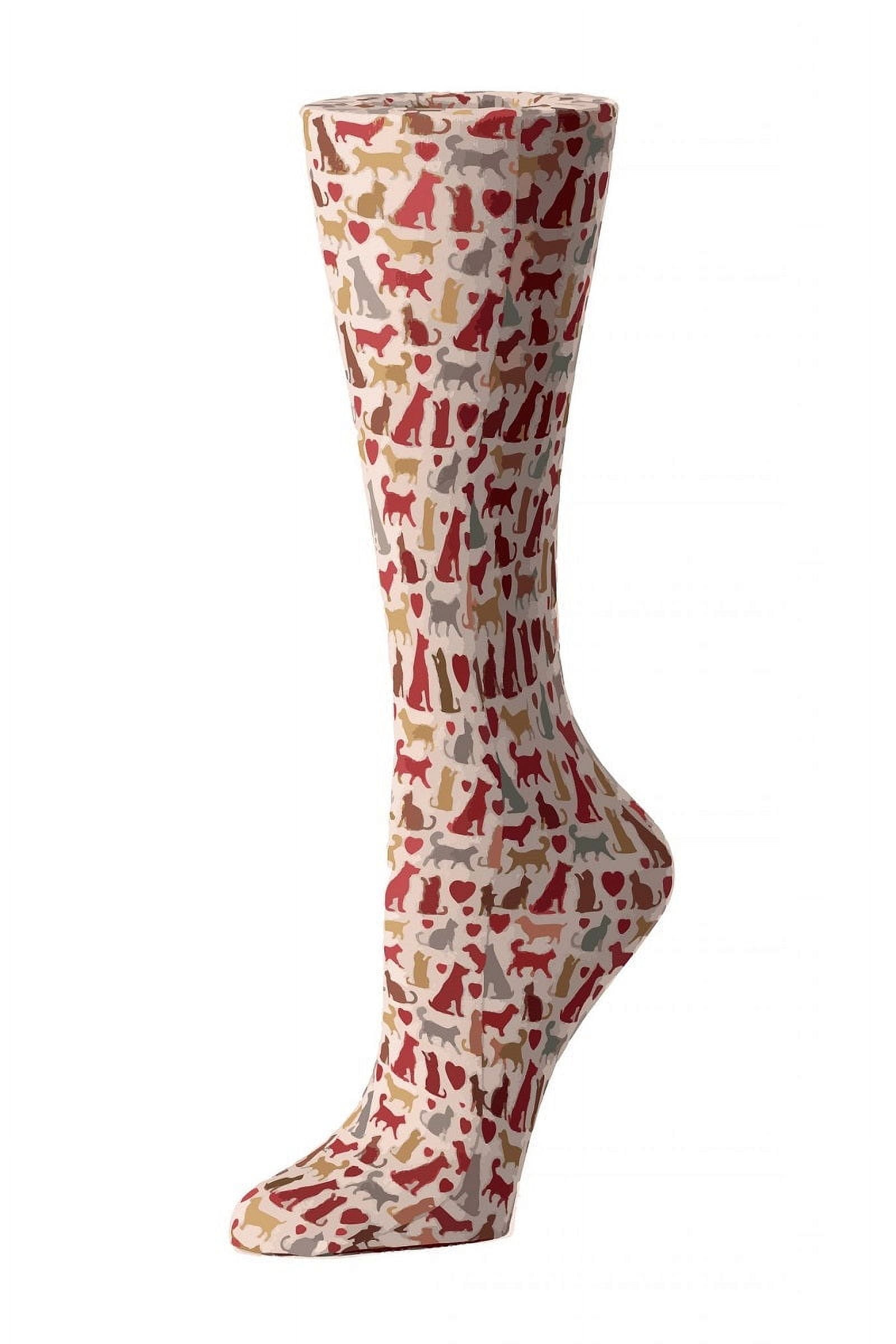 Cutieful Compression Socks, Animal Prints, Wide Calf, Autumn Cats and ...