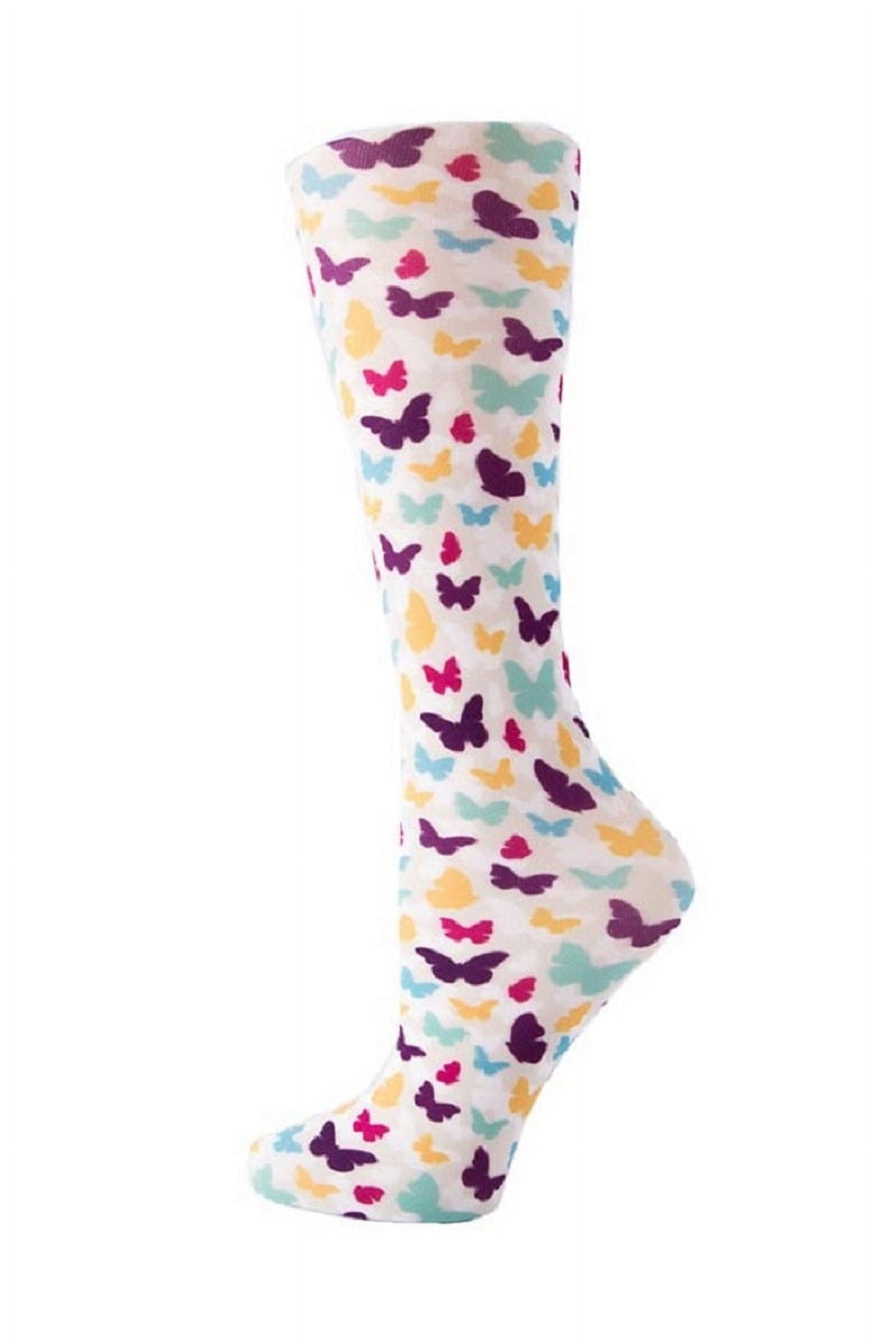 Cutieful Compression Socks Animal Prints Wide Calf Color: Butterfly ...