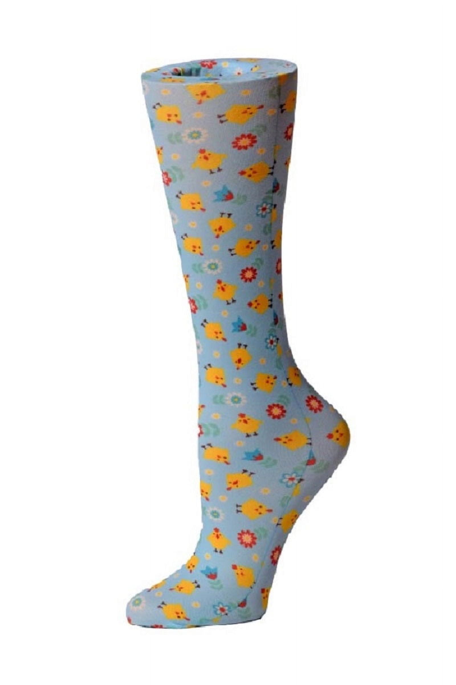 Cutieful Compression Socks Animal Prints Wide Calf Color: Chicks, Size ...
