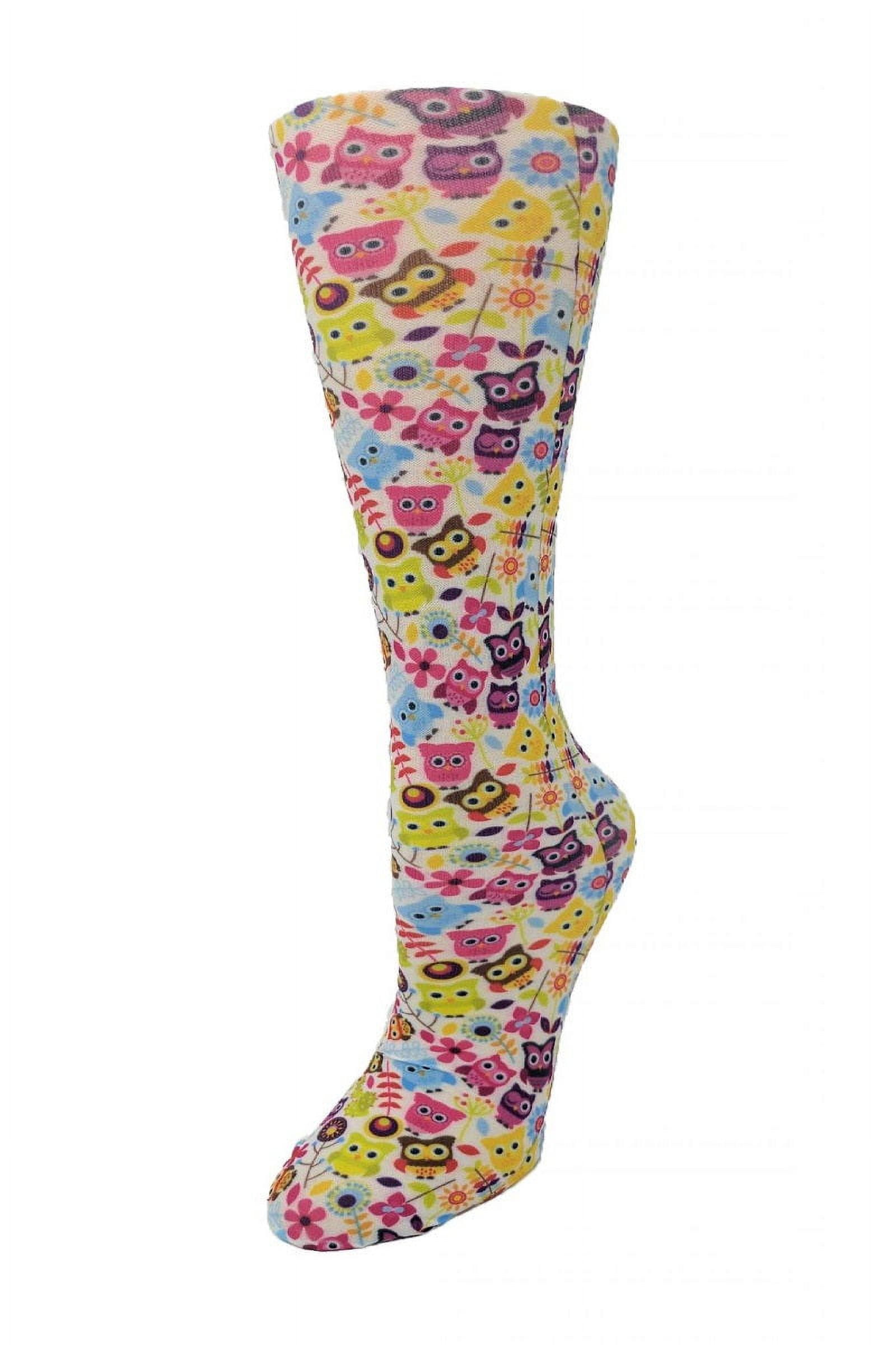 Cutieful Compression Socks Animal Prints Wide Calf Color: Hootiful Owls ...