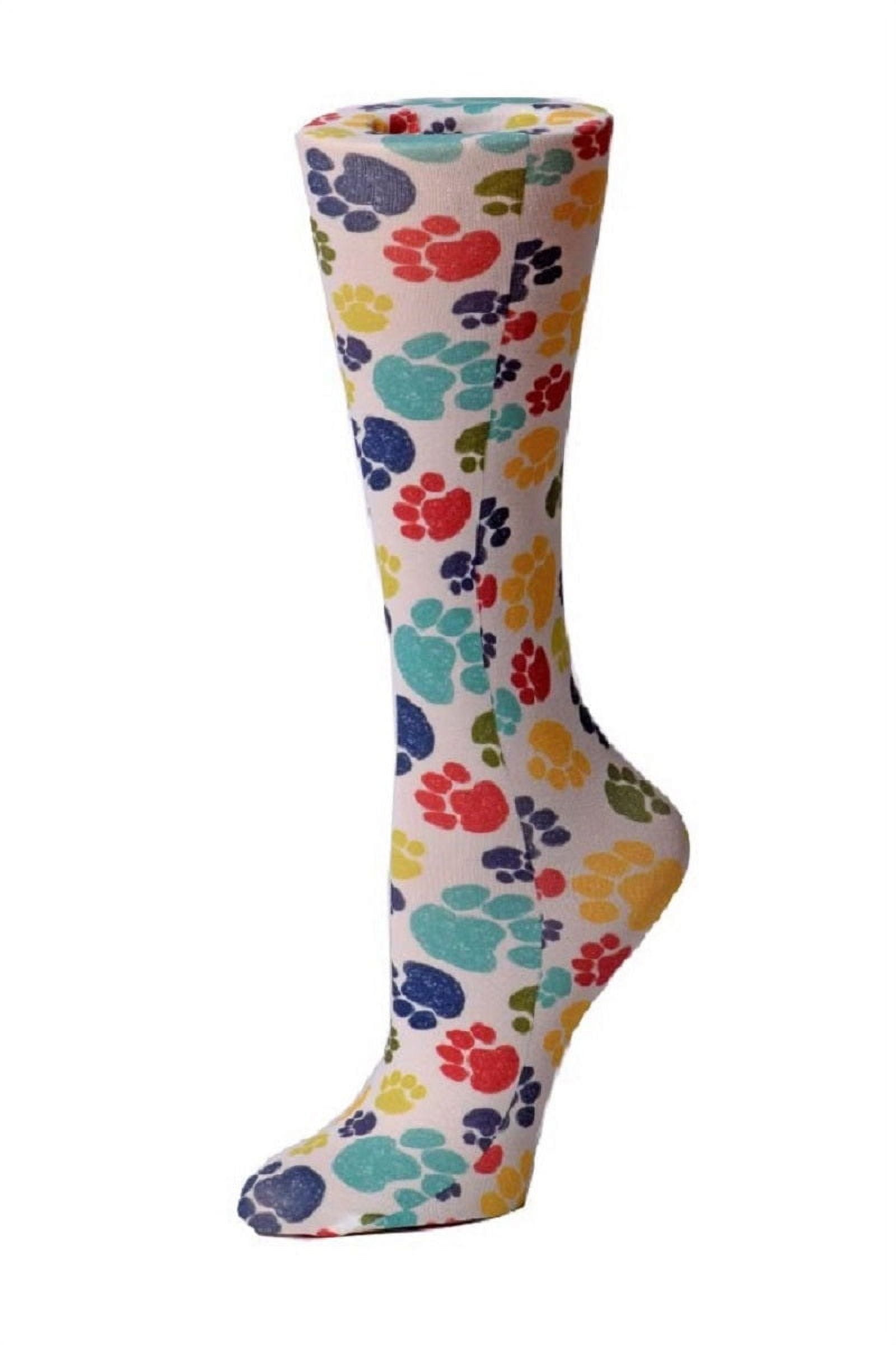 Cutieful Compression Socks Animal Prints Wide Calf Color: Paw Prints ...