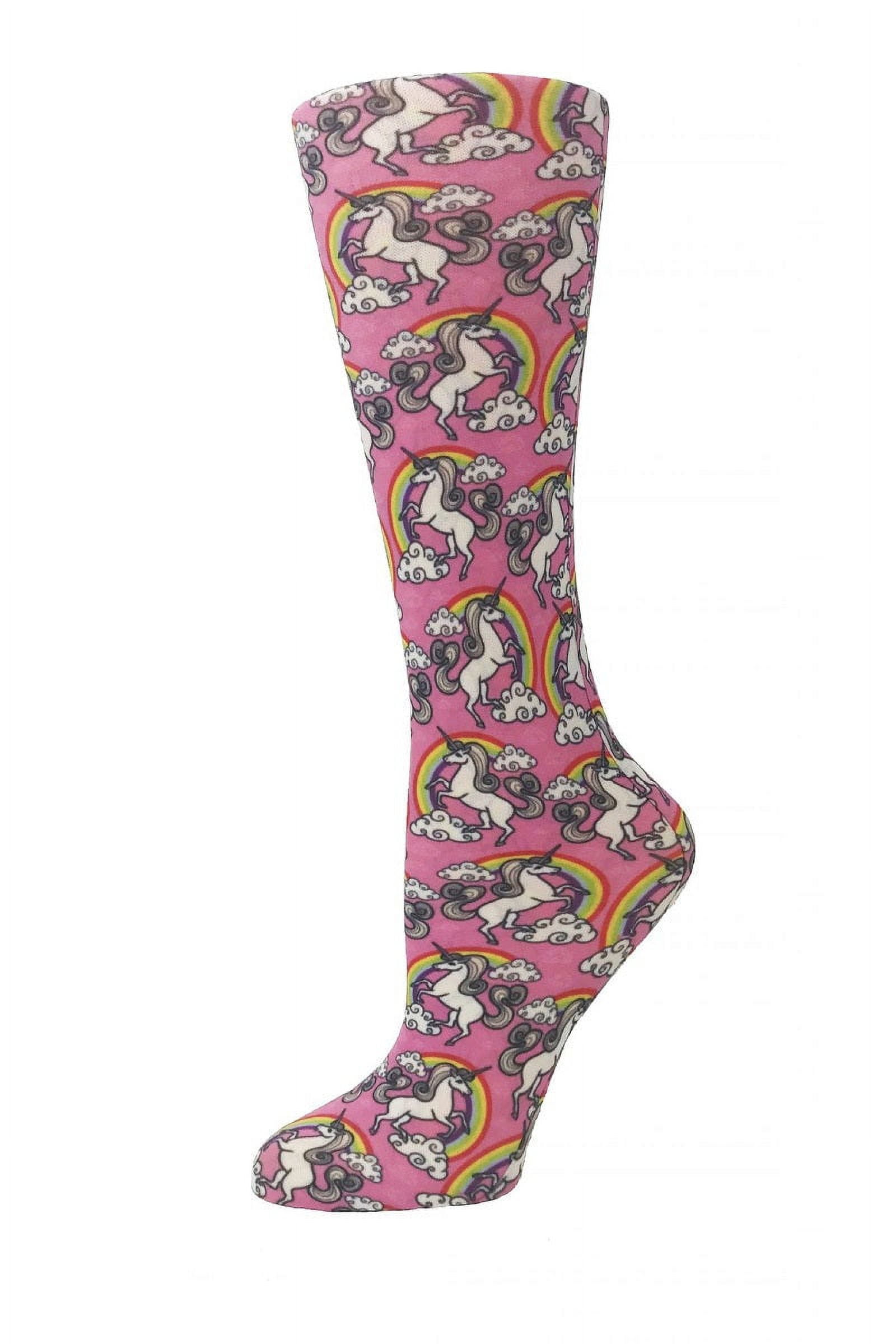 Cutieful Compression Socks Animal Prints Wide Calf Color: Unicorns ...