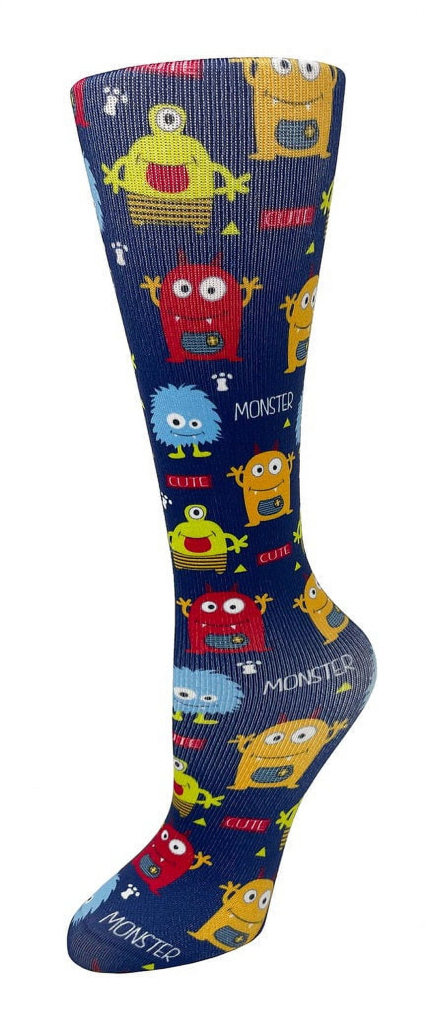 Cutieful Compression Socks Prints Color: Monster Mash, Size: OS ...