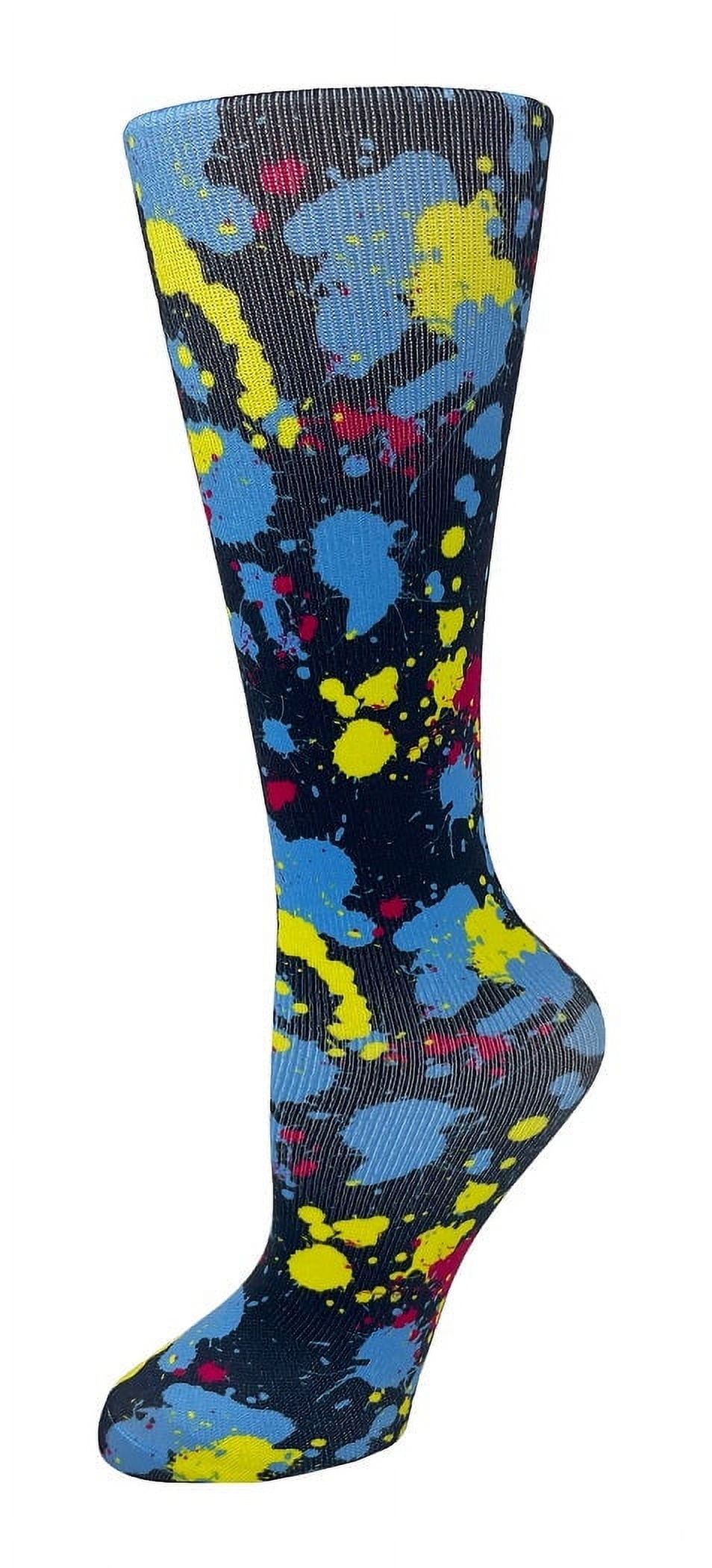 Cutieful Compression Socks Prints Color: Paint Splatter, Size: OS ...