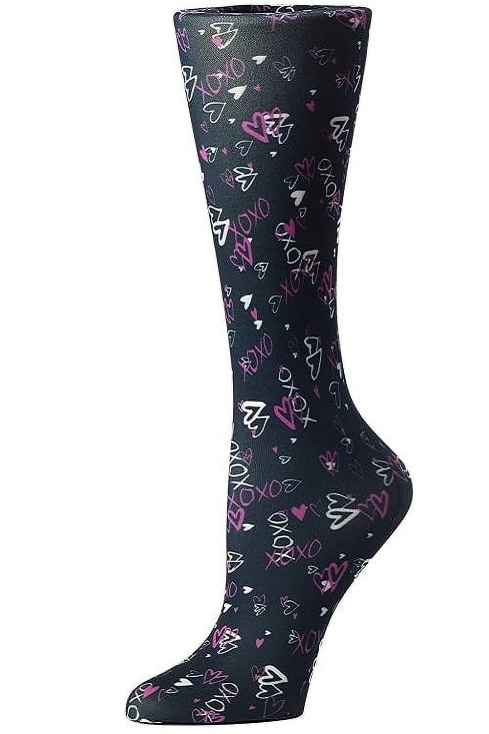 Cutieful Compression Socks Prints Color: Purple Hearts XOXO, Size: OS ...