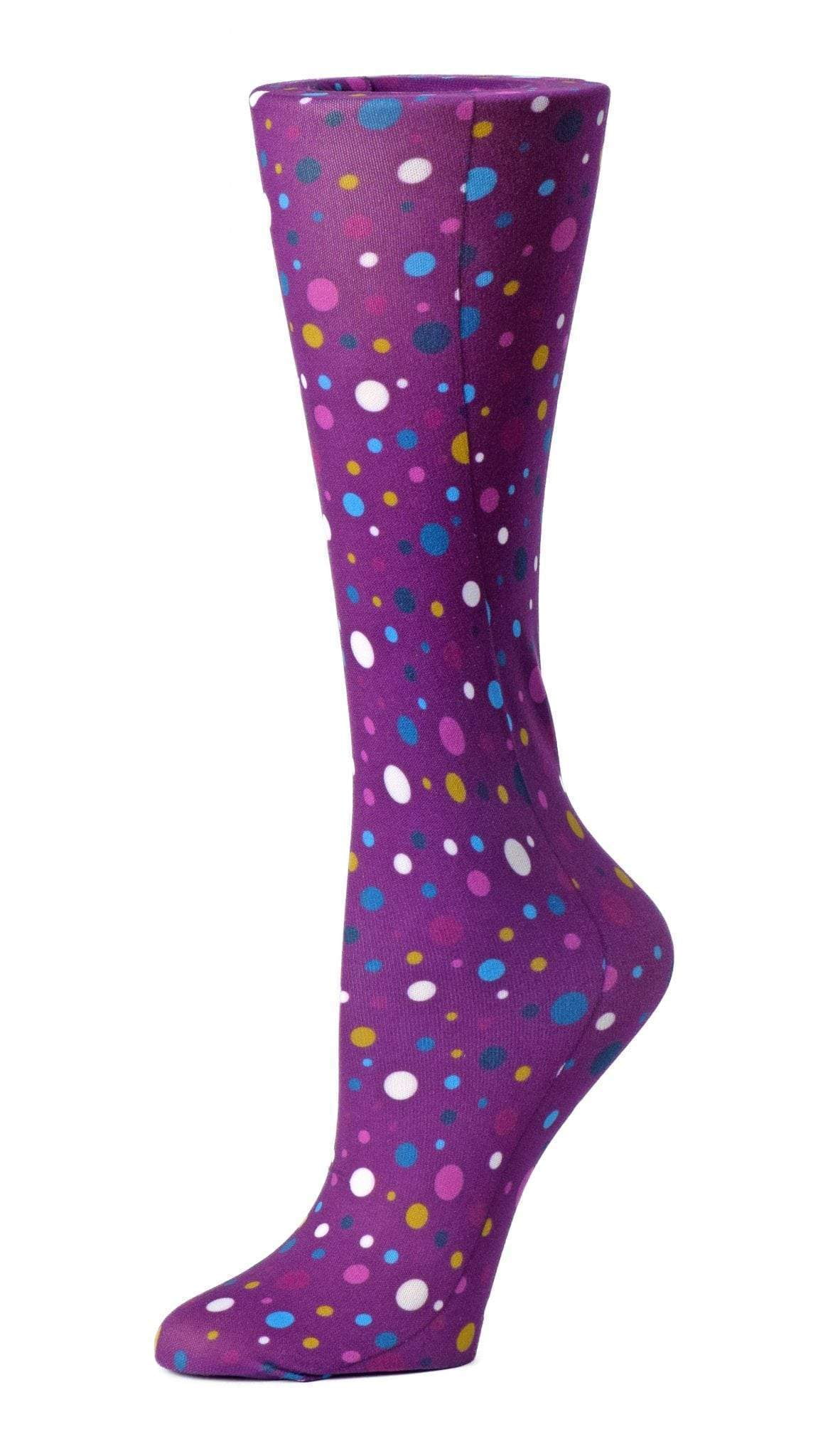 Cutieful Compression Socks Prints Wide Calf Color: Abstract Polka Dots ...