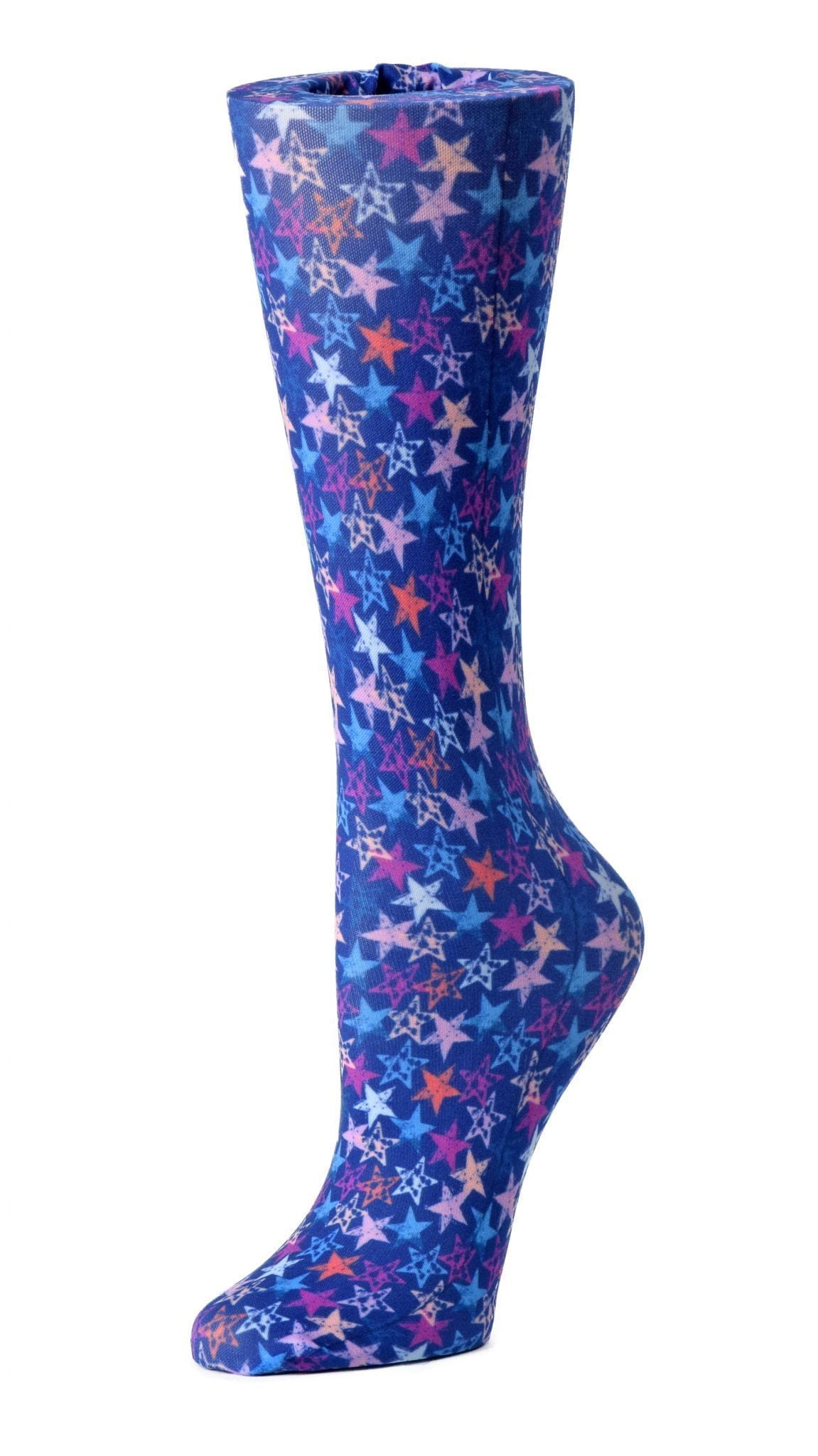 Cutieful Compression Socks Prints Wide Calf Color: Abstract Stars, Size ...