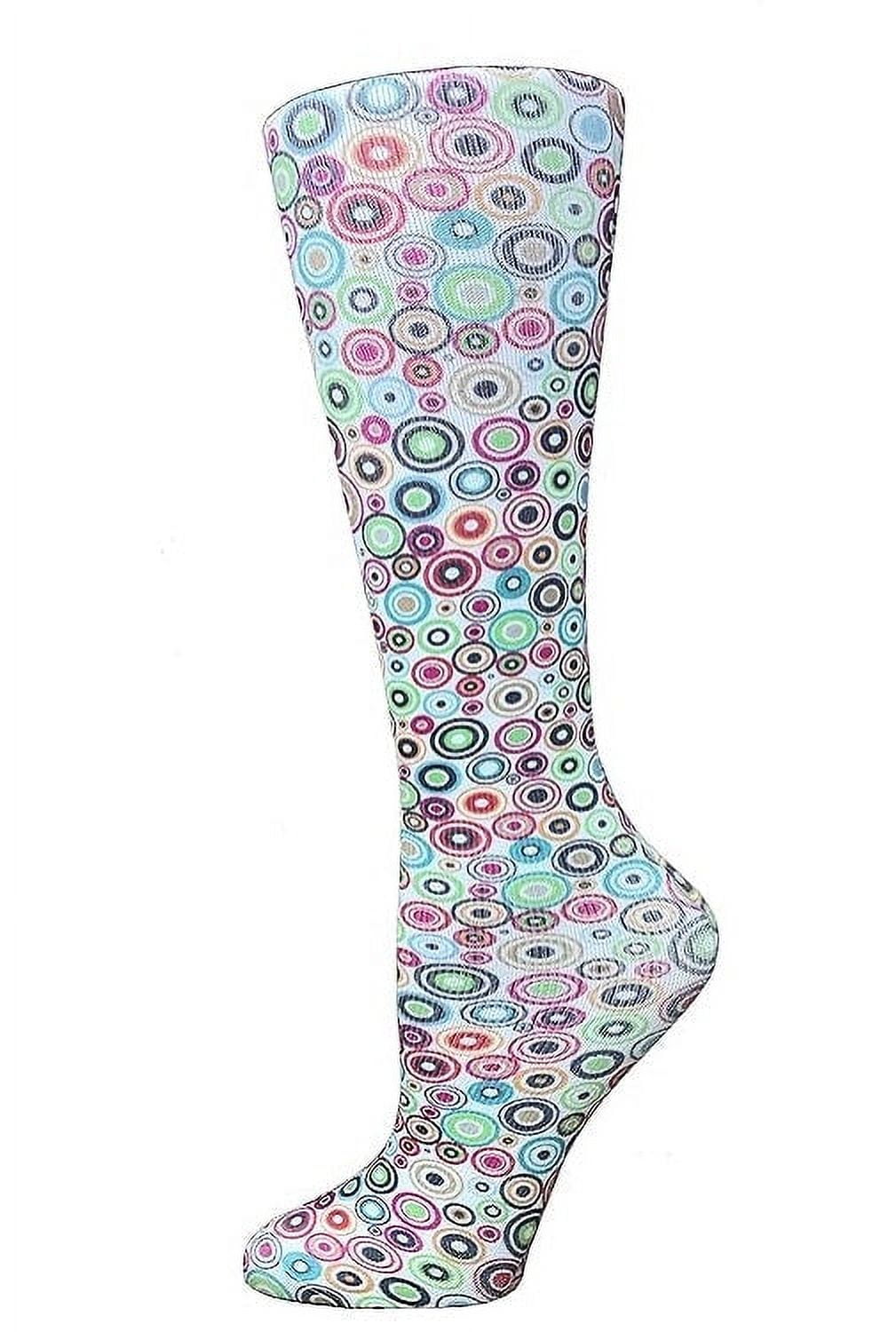 Cutieful Compression Socks Prints Wide Calf Color: Disco Party, Size ...