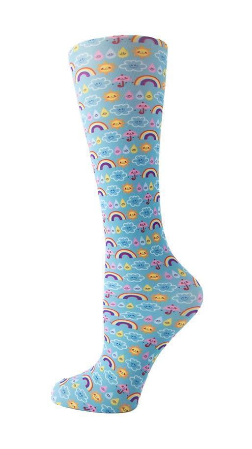 Cutieful Compression Socks Prints Wide Calf Color: Happy Weather, Size ...