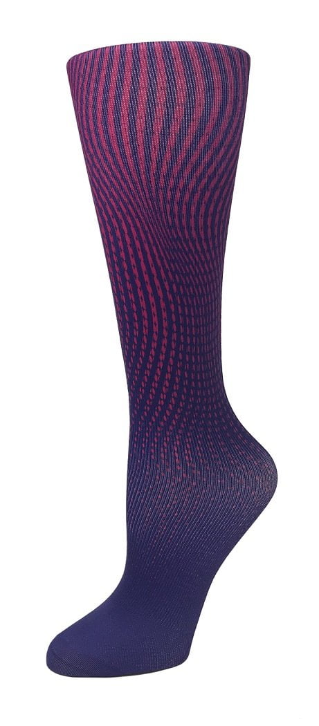 Cutieful Compression Socks Prints Wide Calf Color: Purple Ombre, Size ...