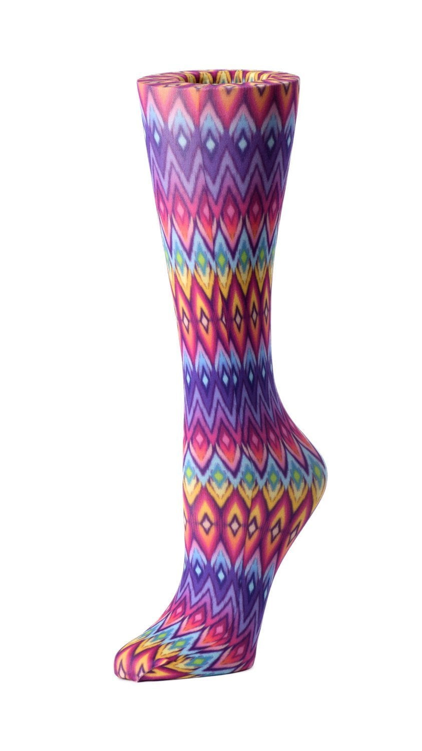 Cutieful Compression Socks Prints Wide Calf Color: Rainbow Diamond ...