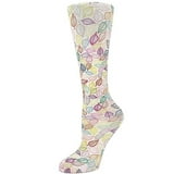 Cutieful Compression Socks Prints Wide Calf Color: Vibrant Leaves, Size ...