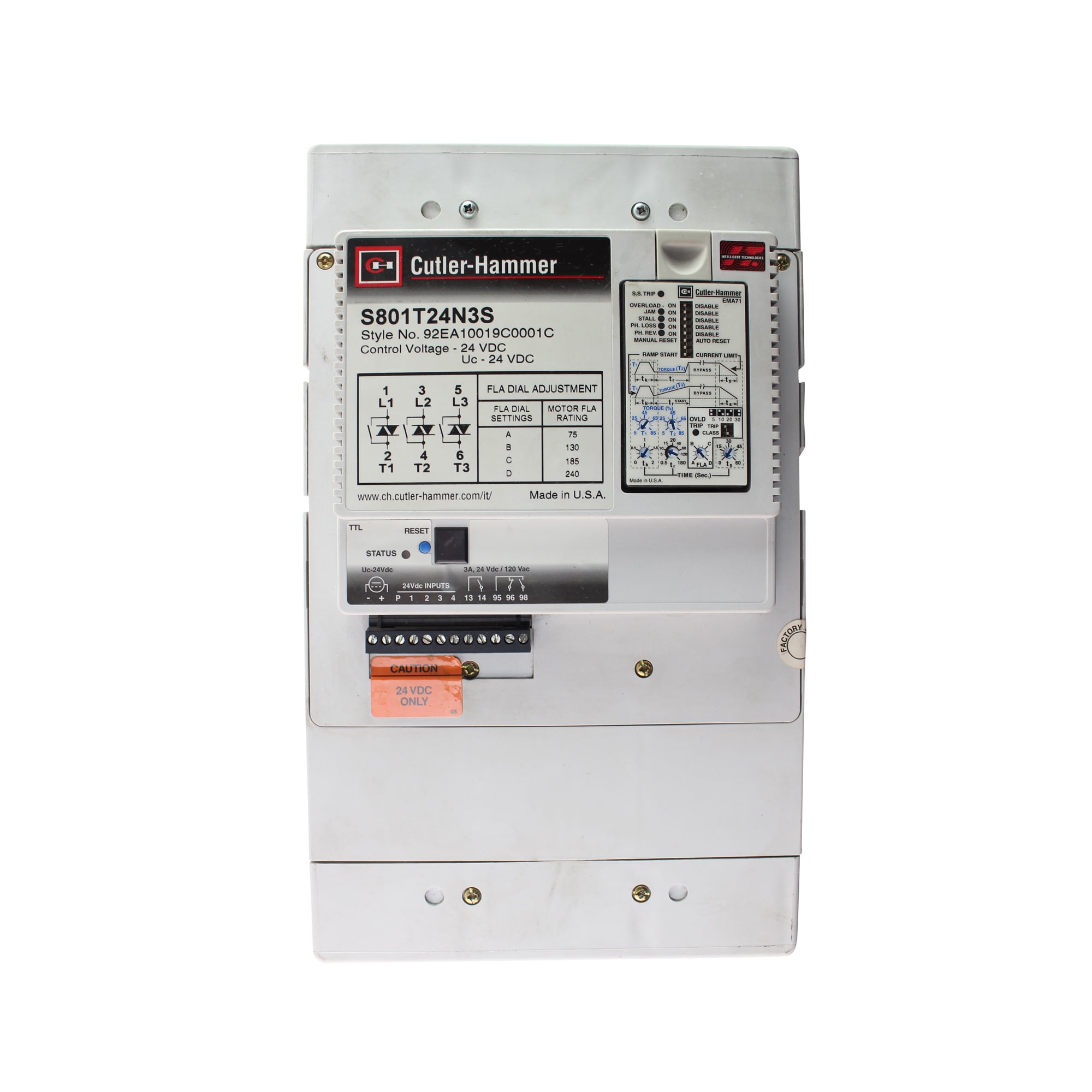 Cutler Hammer Eaton S801T24N3S S801+, S801 Type Reduced Voltage Soft ...