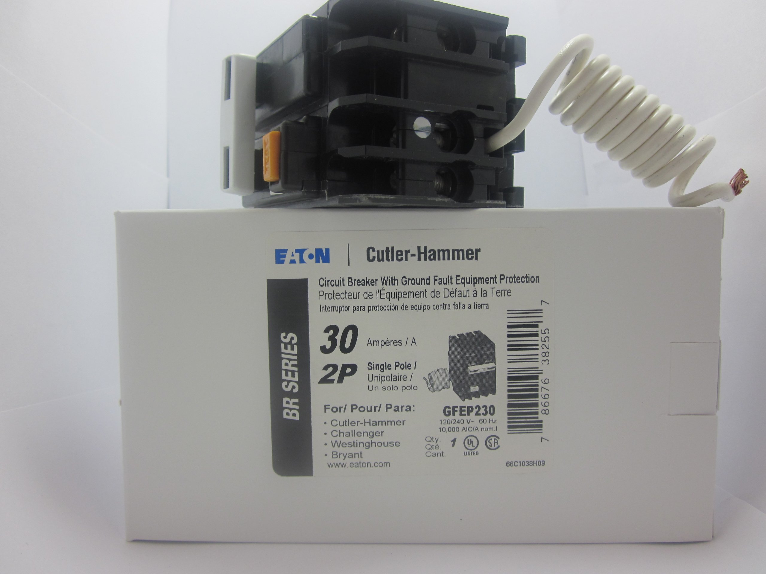 Cutler Hammer br series with ground fault equipment protection 2 Pole ...