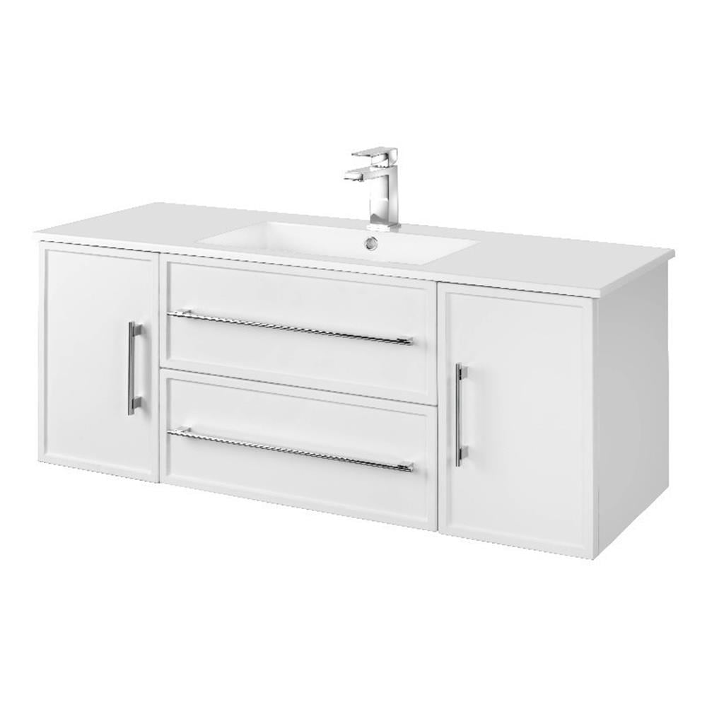 Cutler Kitchen and Bath Milano 48" Wood/Cultured Marble Bathroom Vanity ...