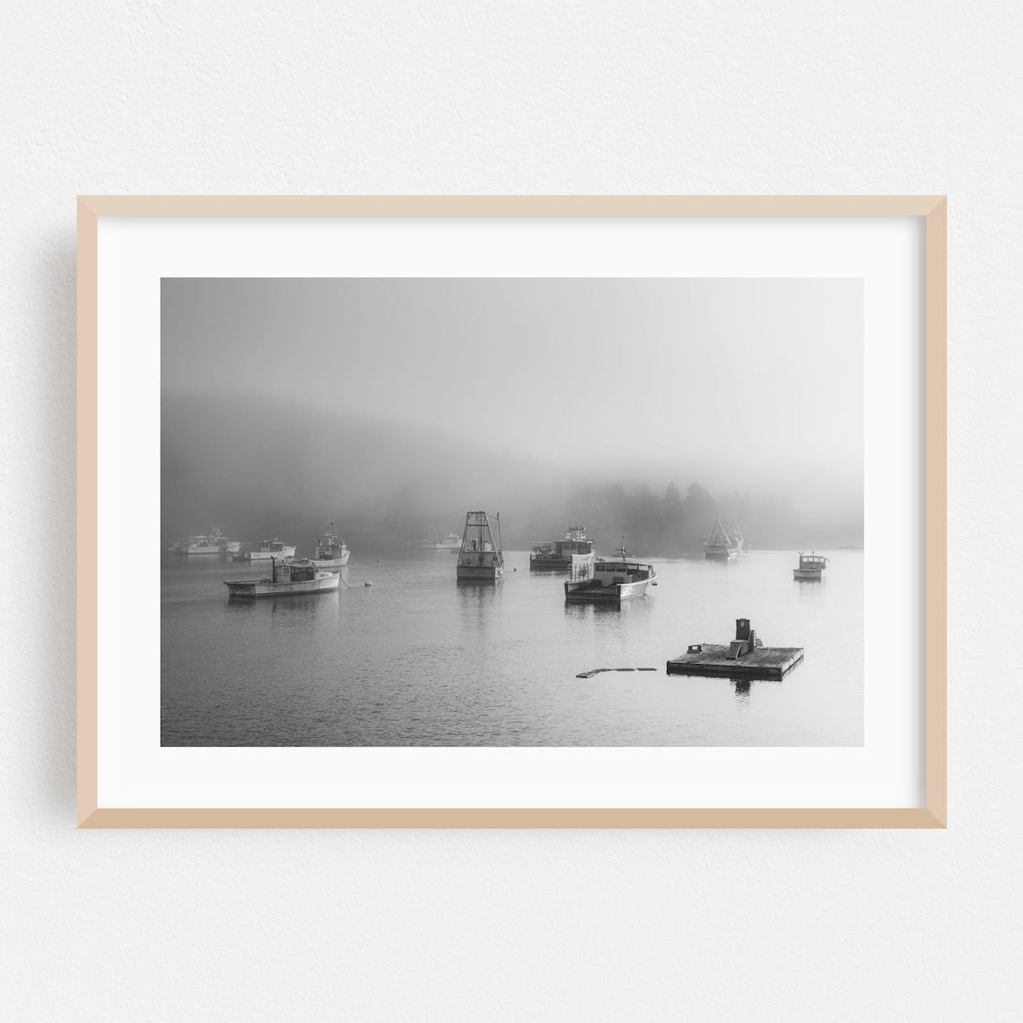 Cutler Maine Black And White Harbor Boat Coastal Fine Scenic Nature ...