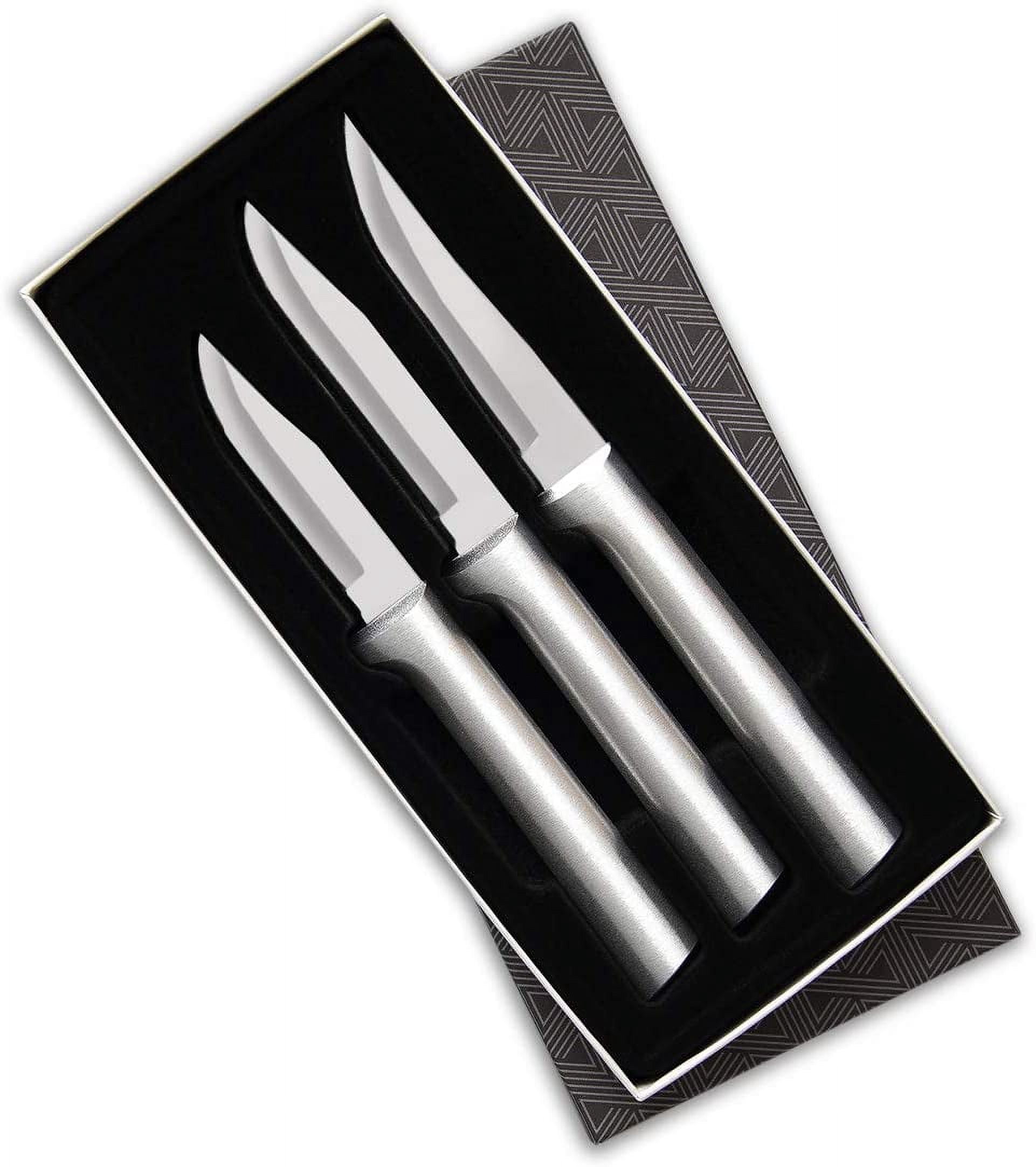 Cutlery 3-Piece Paring Knife Galore Knife Gift Set, Silver Handles ...
