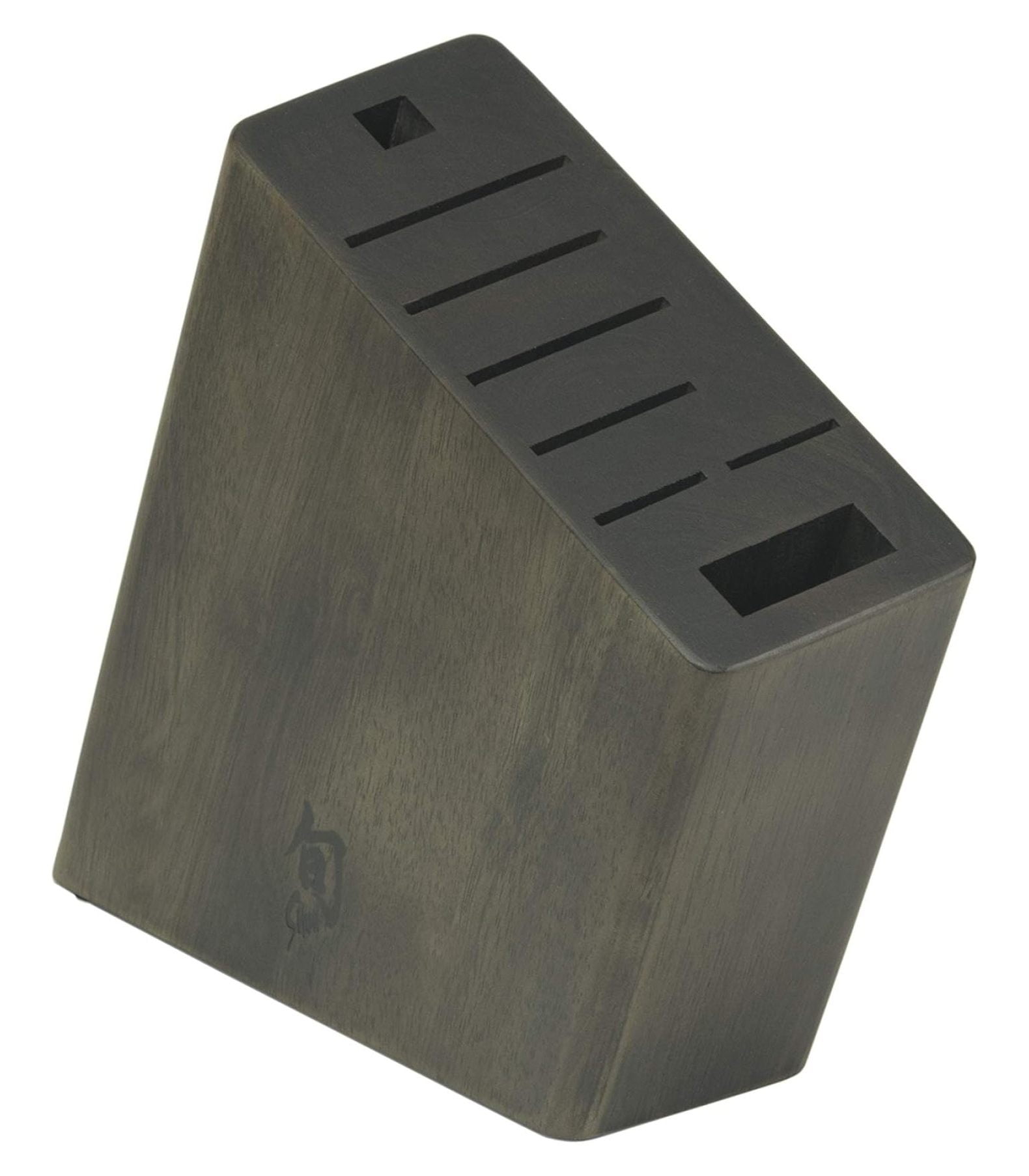 Cutlery 8-Slot Angled Knife Block, Hardwood Block with Attractive Dark ...