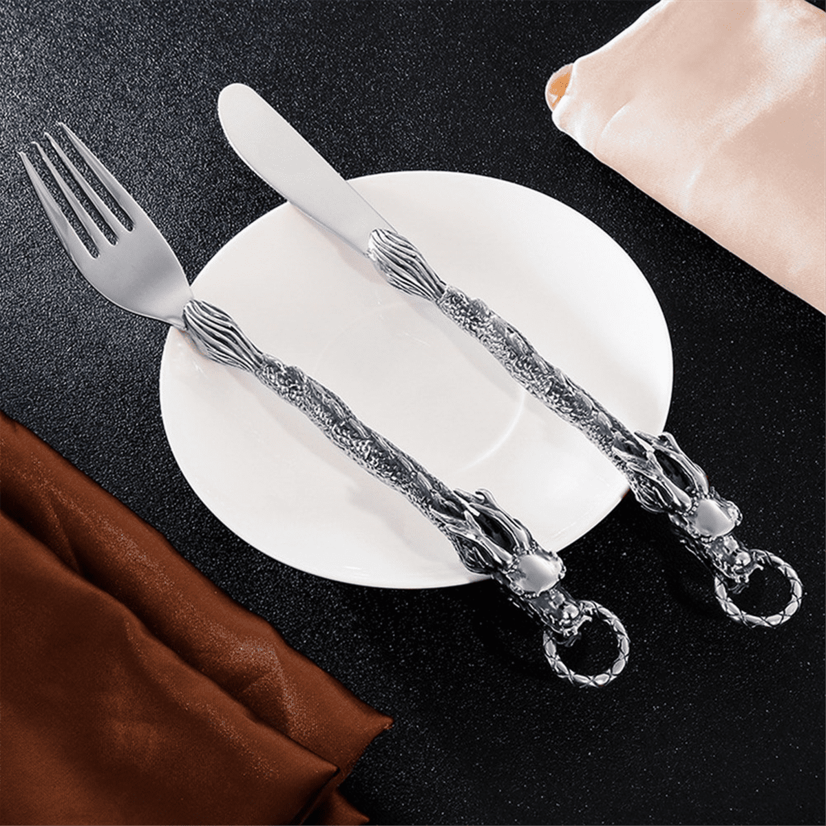 Cutlery Chinese Zodiac Dragon Western-Style Knife Trend Punk Wind ...