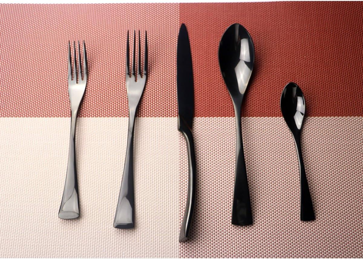 Cutlery Flatware Set, Mirror Polishing 18/10 Stainless Steel Dinnerware ...