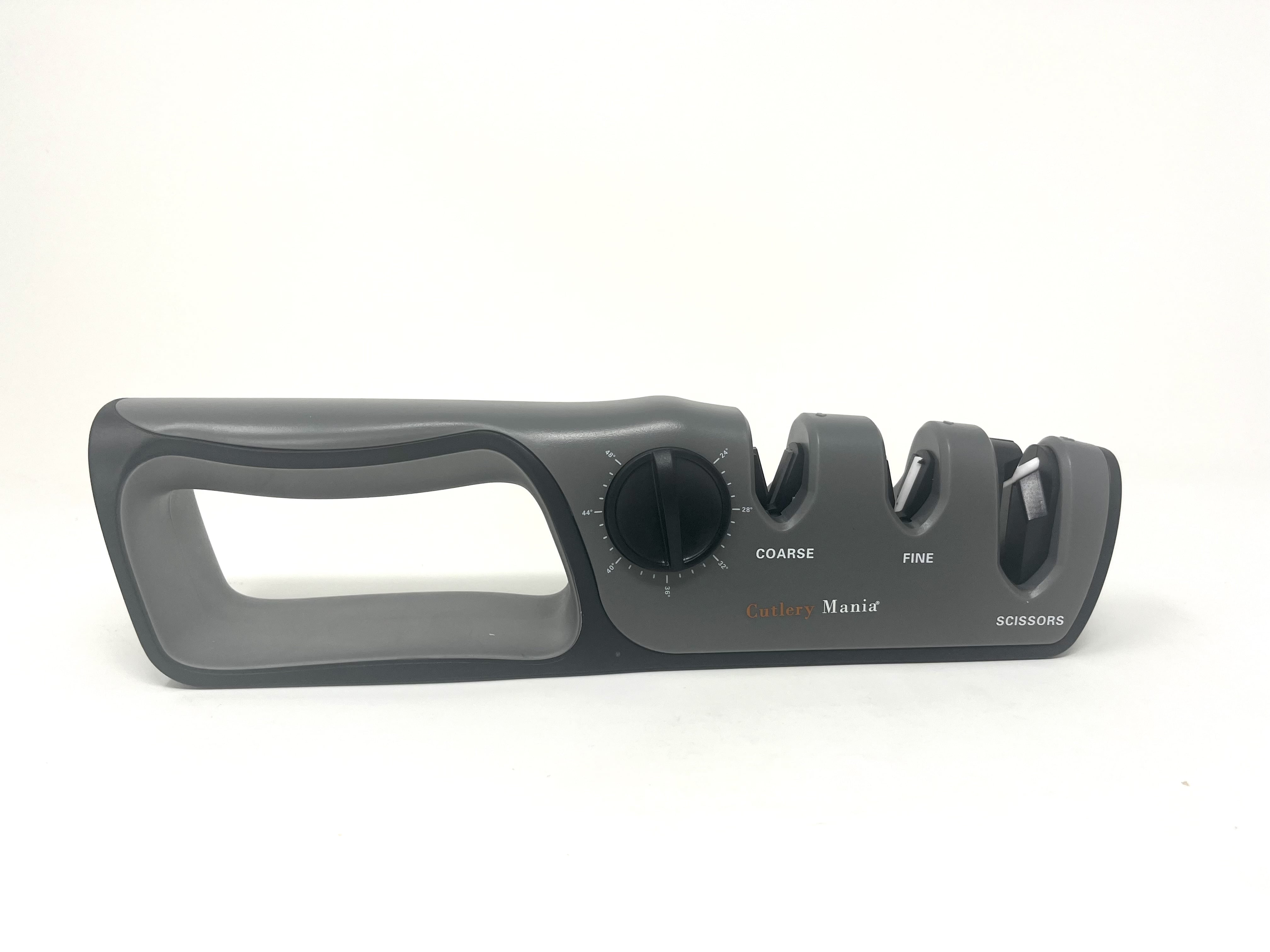 Cutlery Mania Adjustable Angle Kitchen Knife & Scissor Sharpener | Dual ...