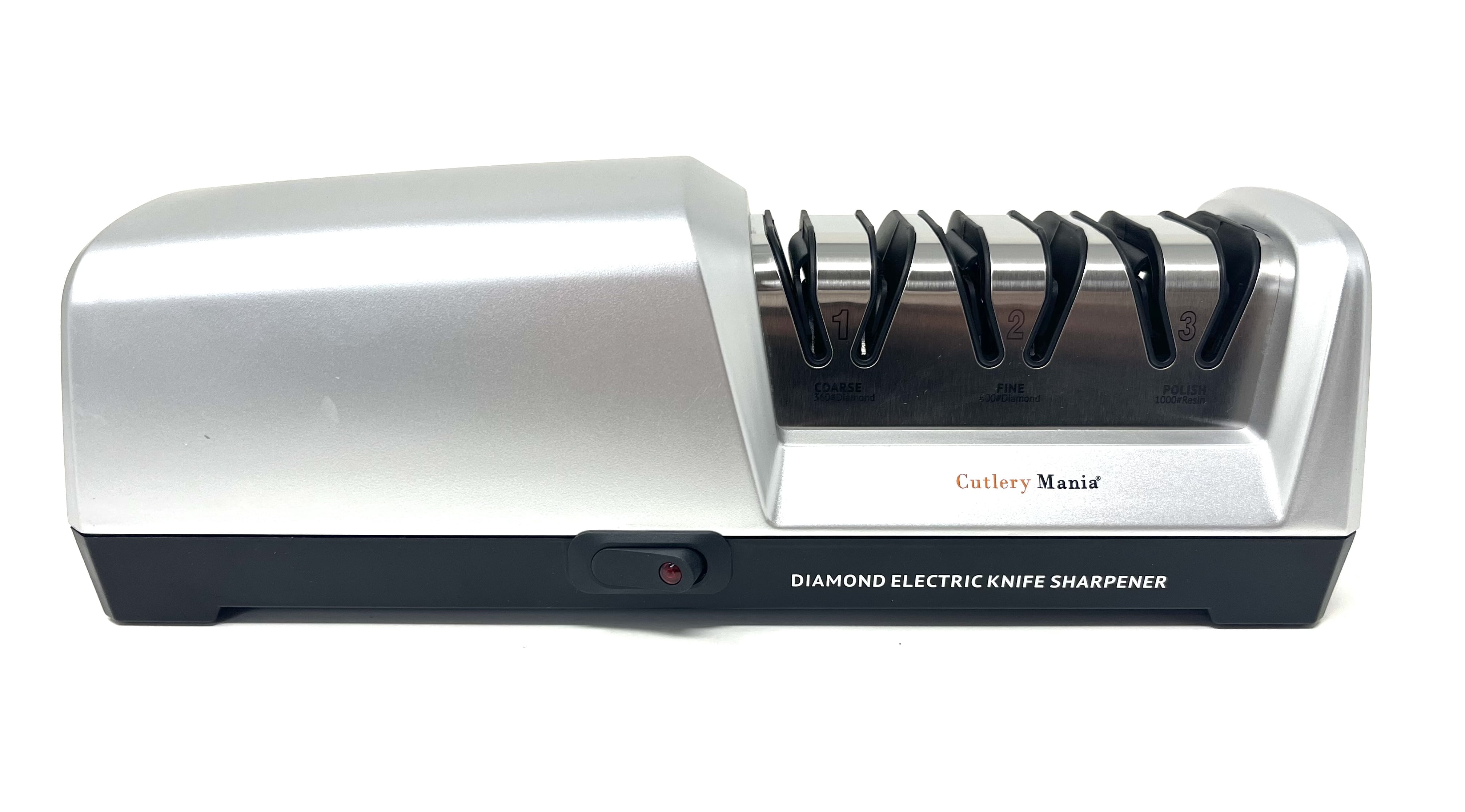 Cutlery Mania Electric Kitchen Knife Sharpener | 3 Stage Sharpening ...